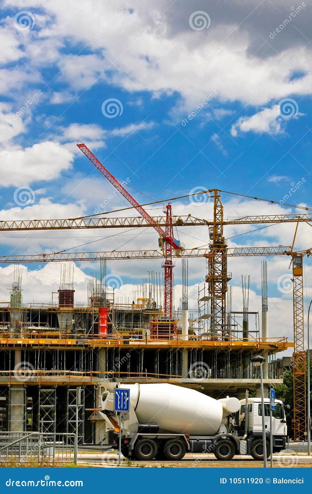 Concrete mixer stock photo. Image of cement, build, tool - 10511920