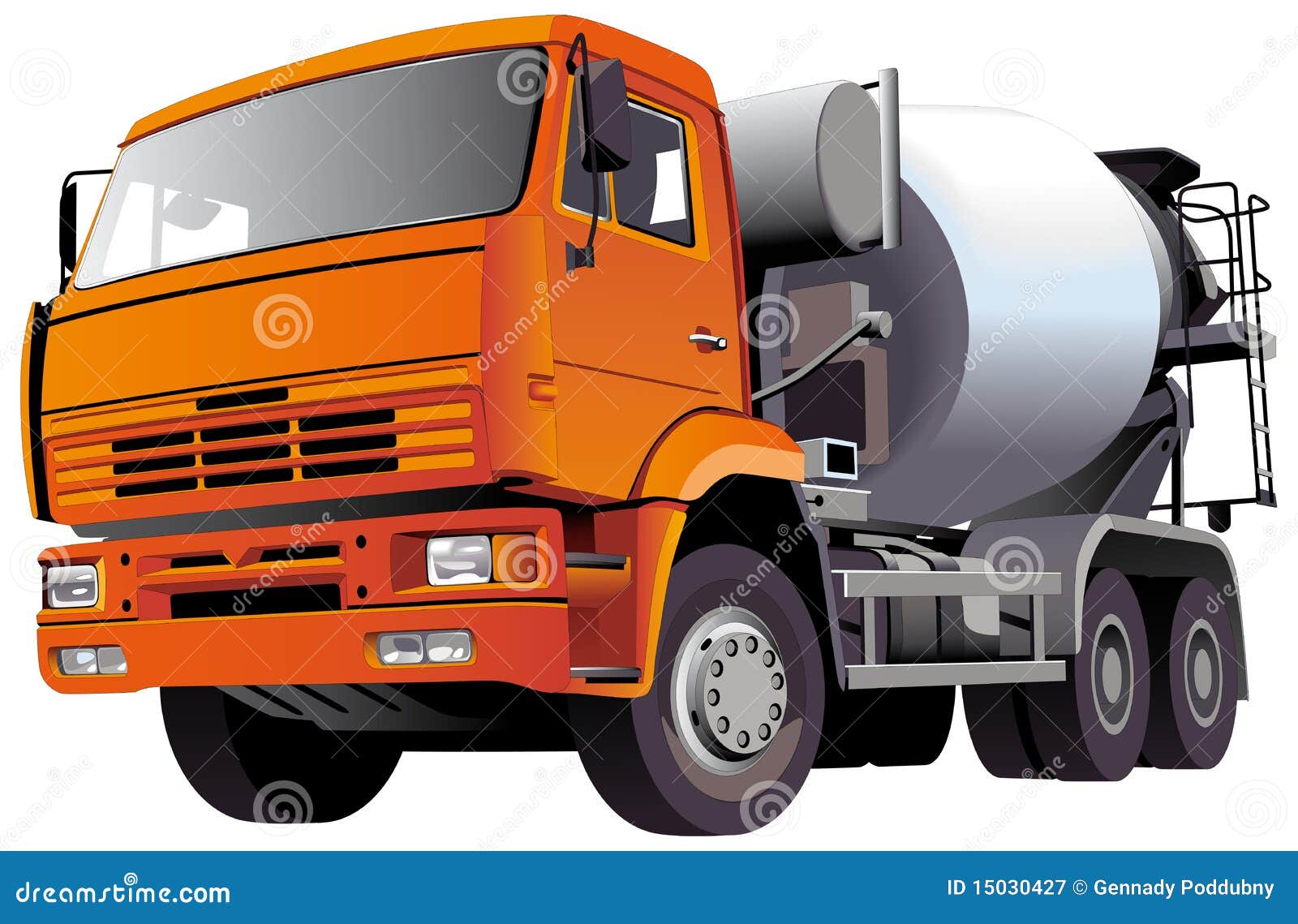 Concrete Mixer stock vector. Illustration of vector, mixer - 15030427