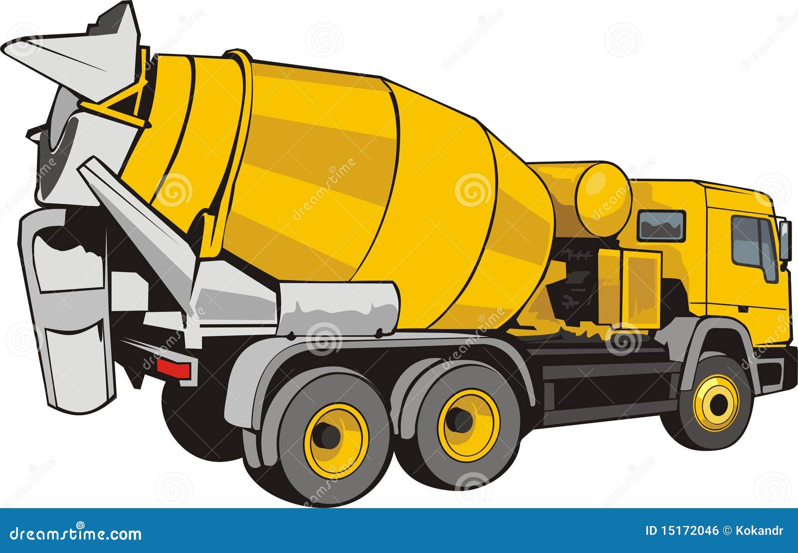 Concrete Mixer Vector Illustration | CartoonDealer.com #15172046