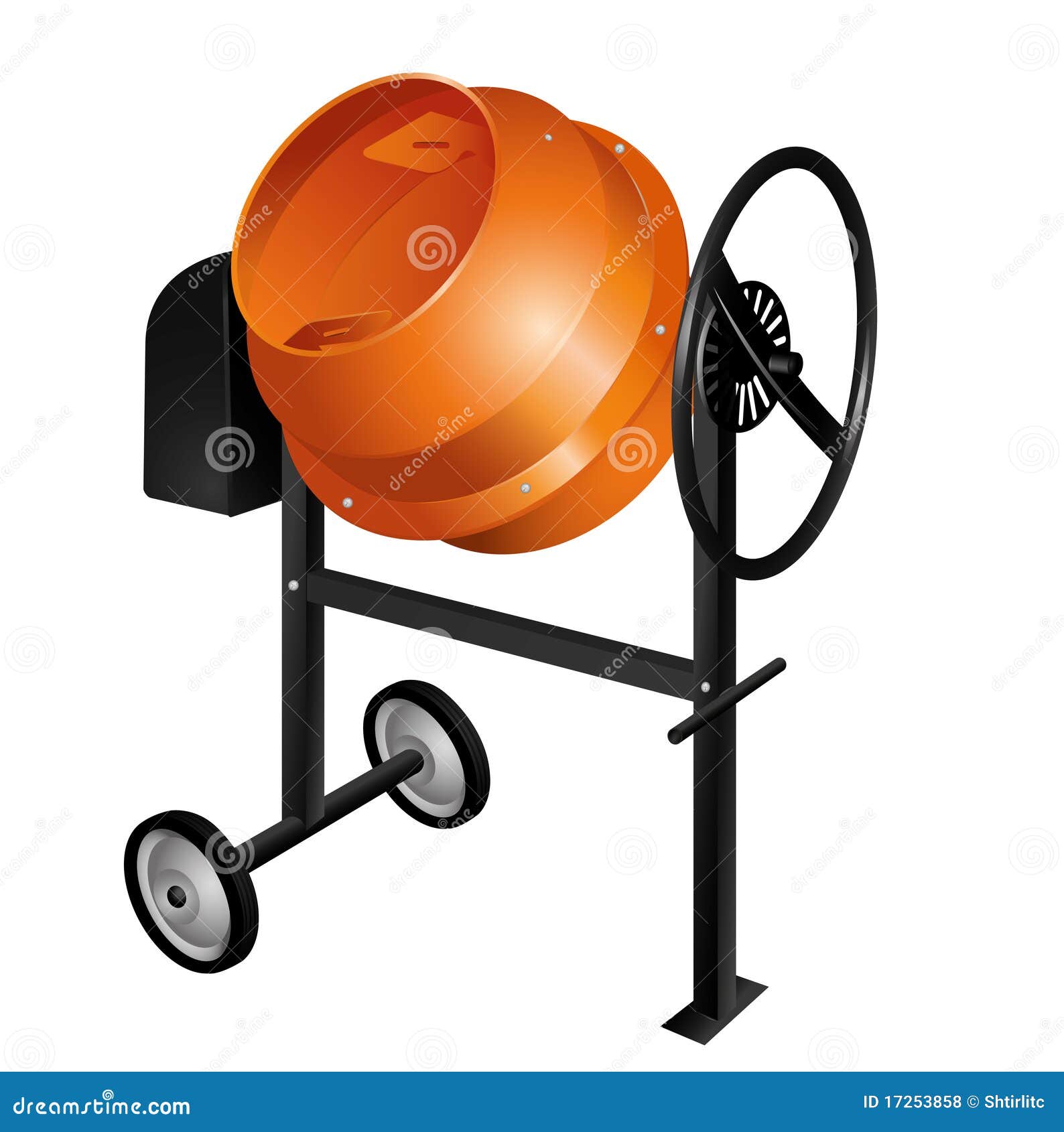 Concrete Mixer stock vector. Illustration of mixer, cement - 17253858
