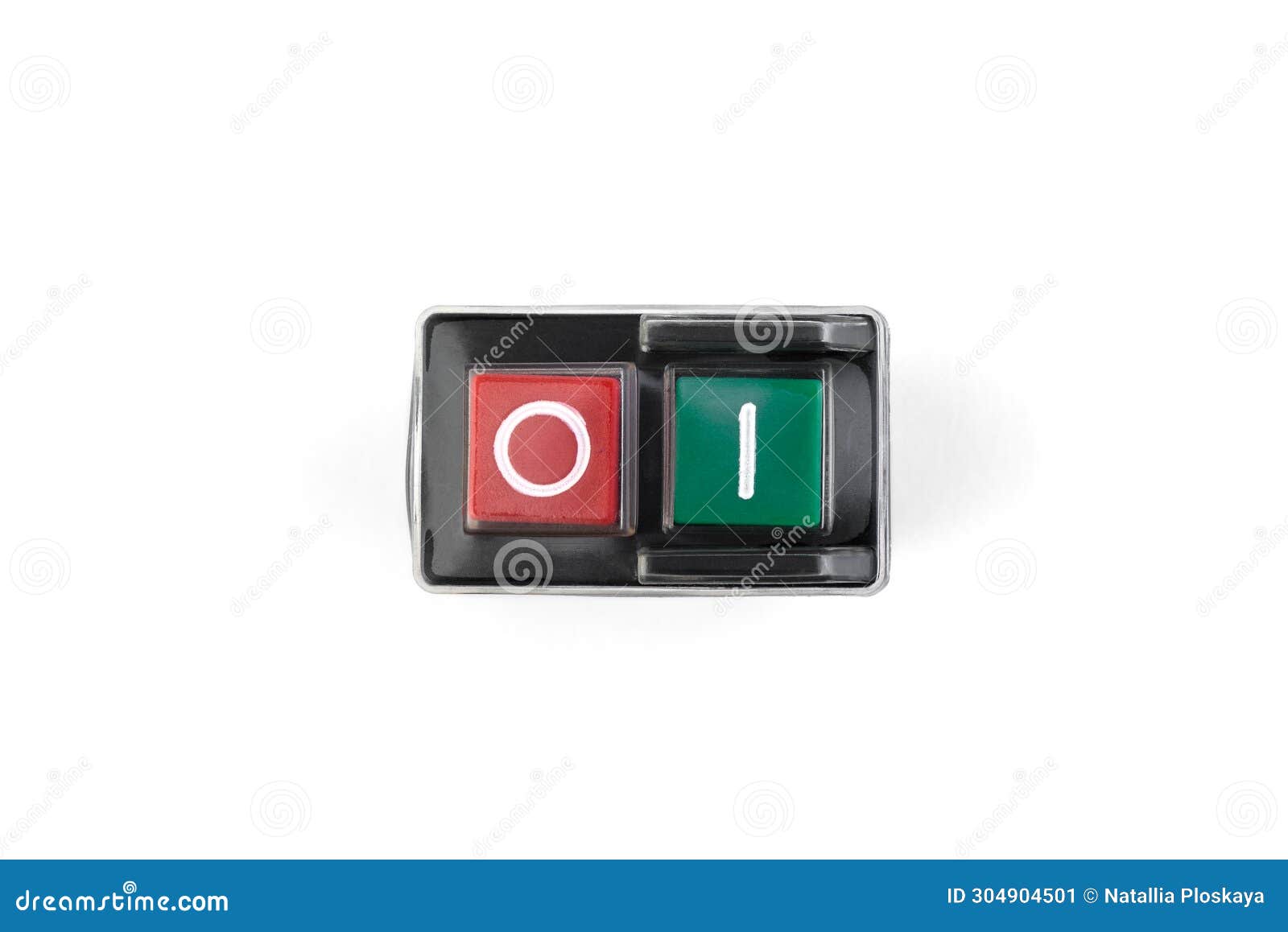 Concrete Mixer Button Isolated on White Background. Stock Image - Image ...