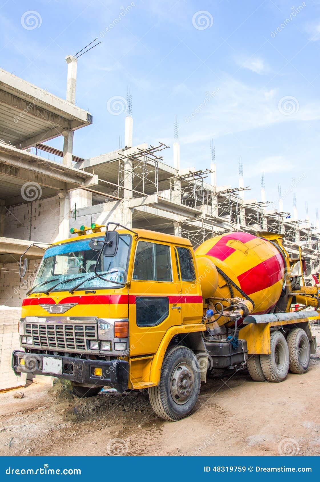 Concrete mixer car_1 stock image. Image of turning, architecture - 48319759