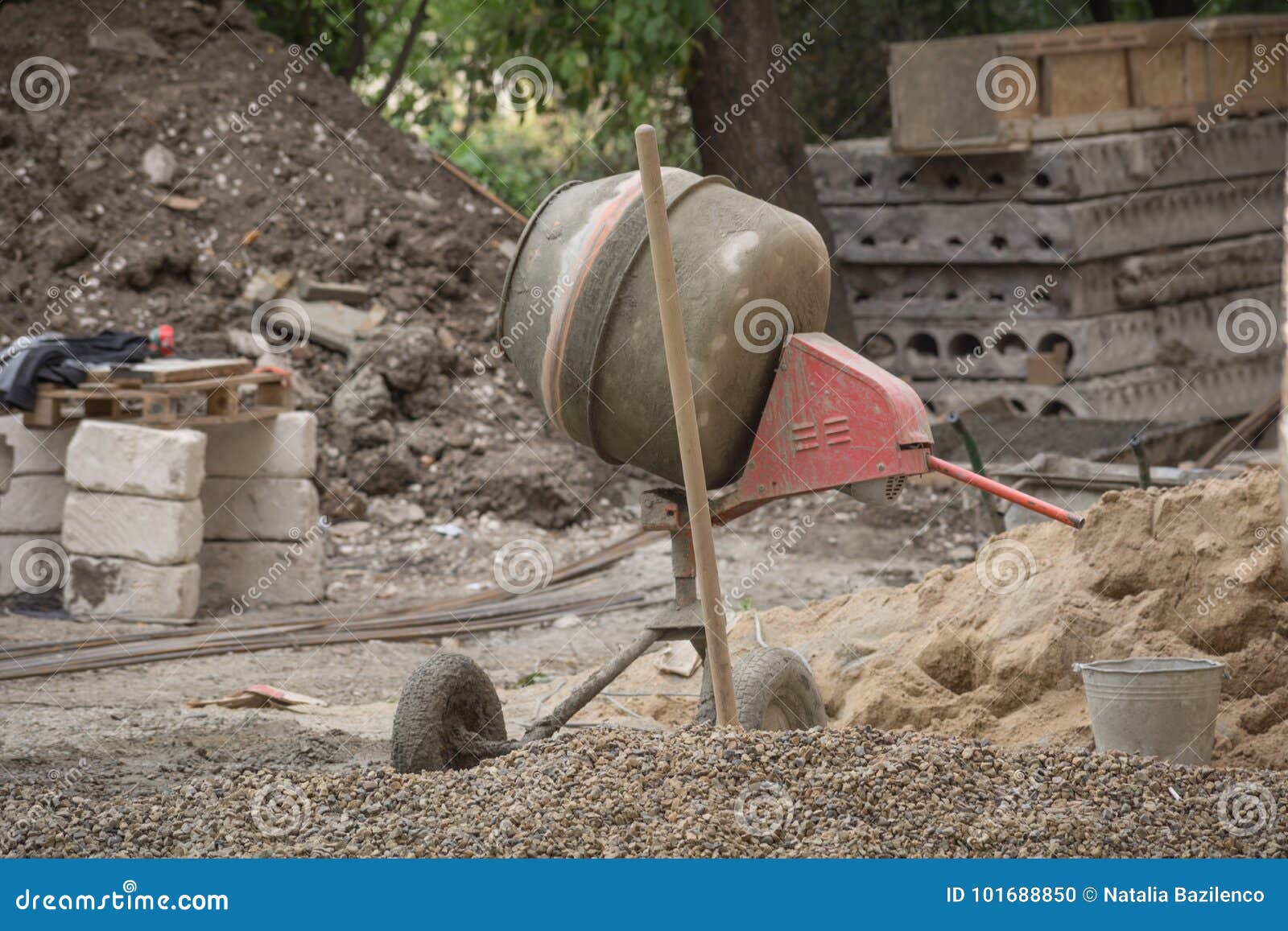 Concrete mixer stock photo. Image of machine, clean - 101688850