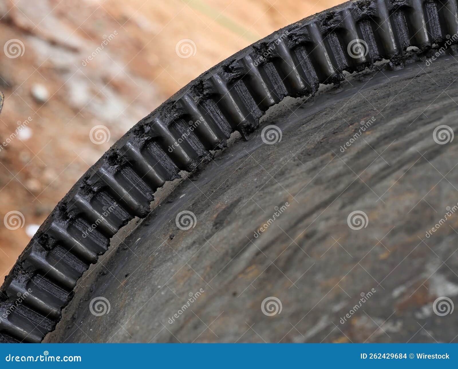 Concrete Mixer Gear Wheel Greased for Lubrication Stock Photo - Image ...