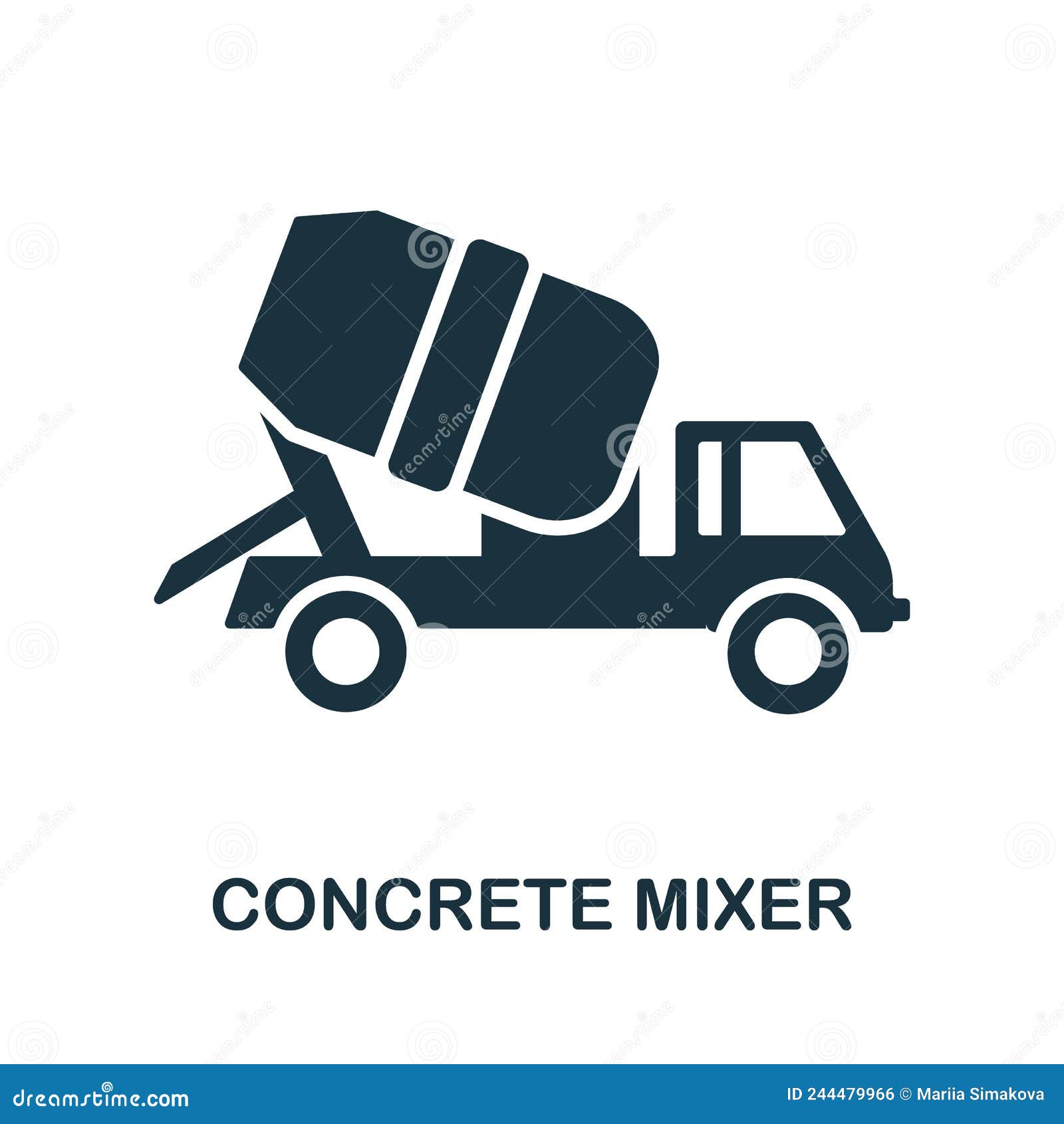 Concrete Mixer Icon. Simple Element from Construction Collection ...