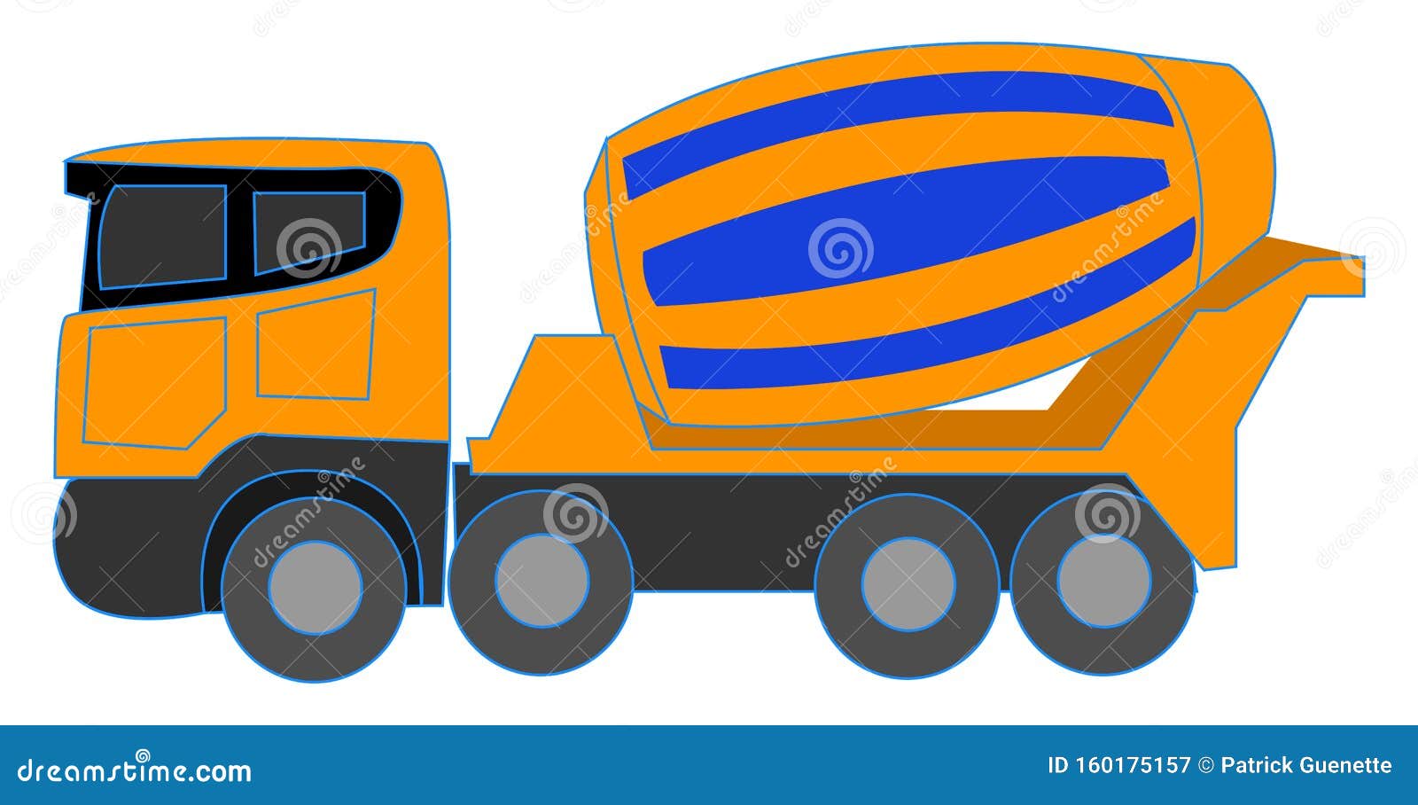 Concrete Mixer, Illustration, Vector Stock Vector - Illustration of ...