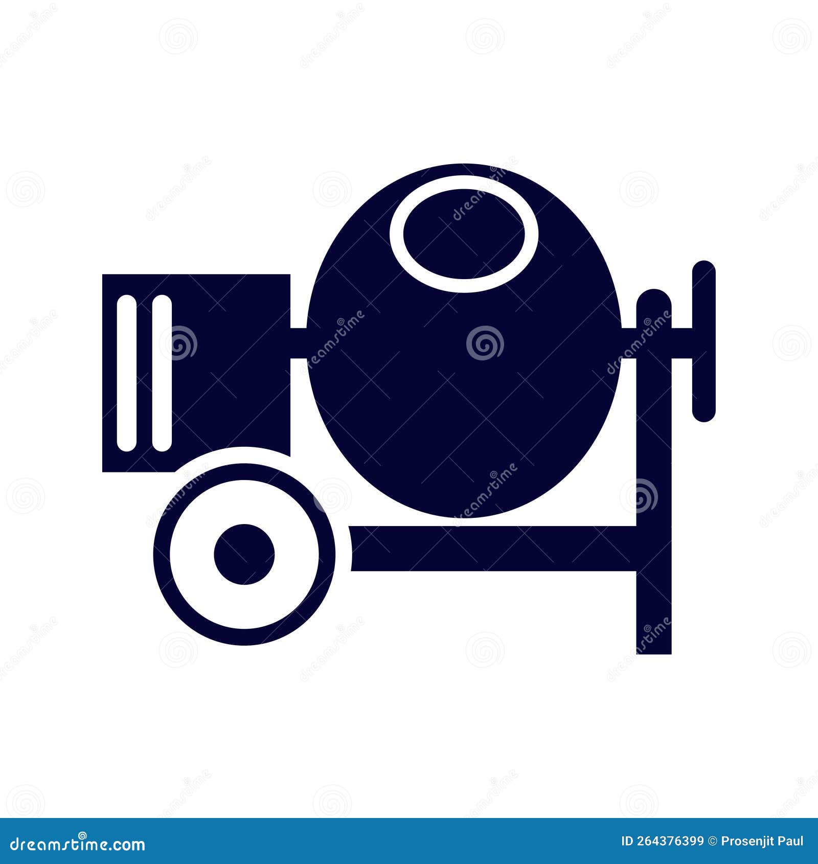 Concrete Mixer Machine Icon Stock Vector - Illustration of vector ...