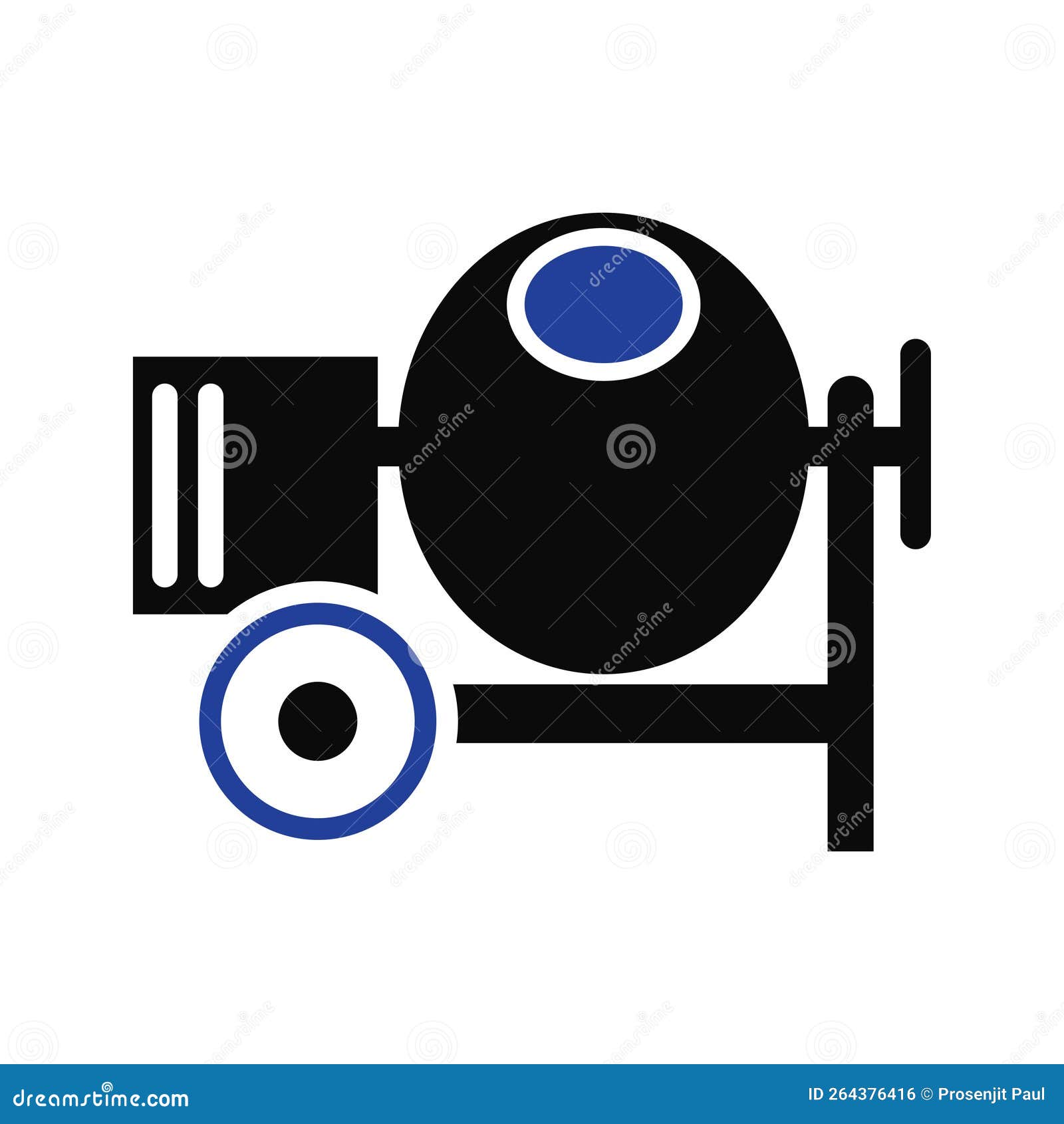 Concrete Mixer Machine Icon Stock Vector - Illustration of industry ...