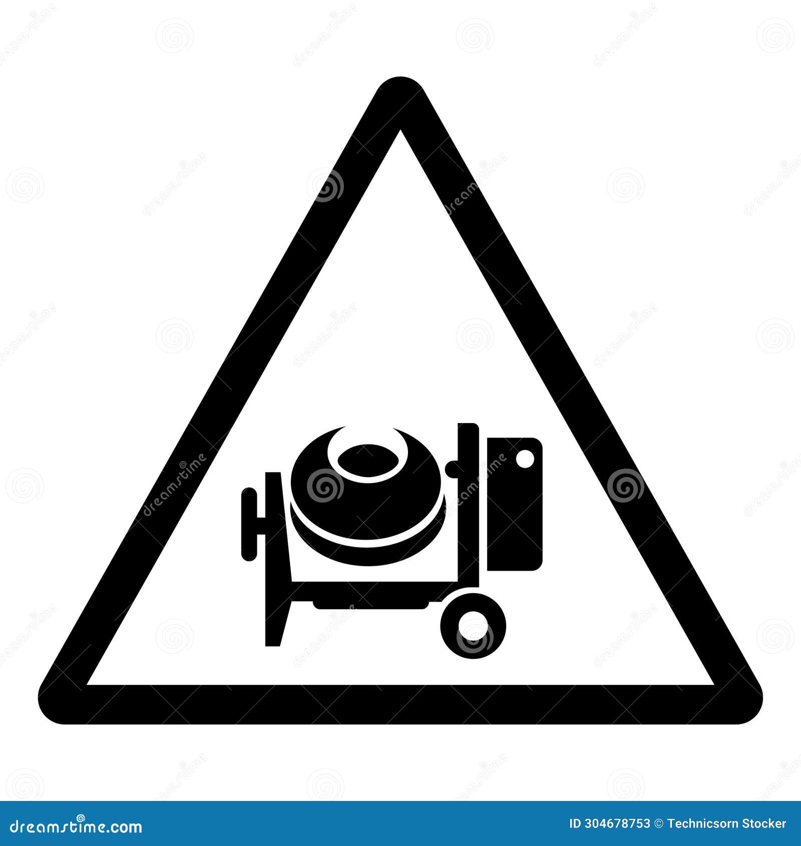 Concrete Mixer Symbol Sign,Vector Illustration, Isolate on White ...