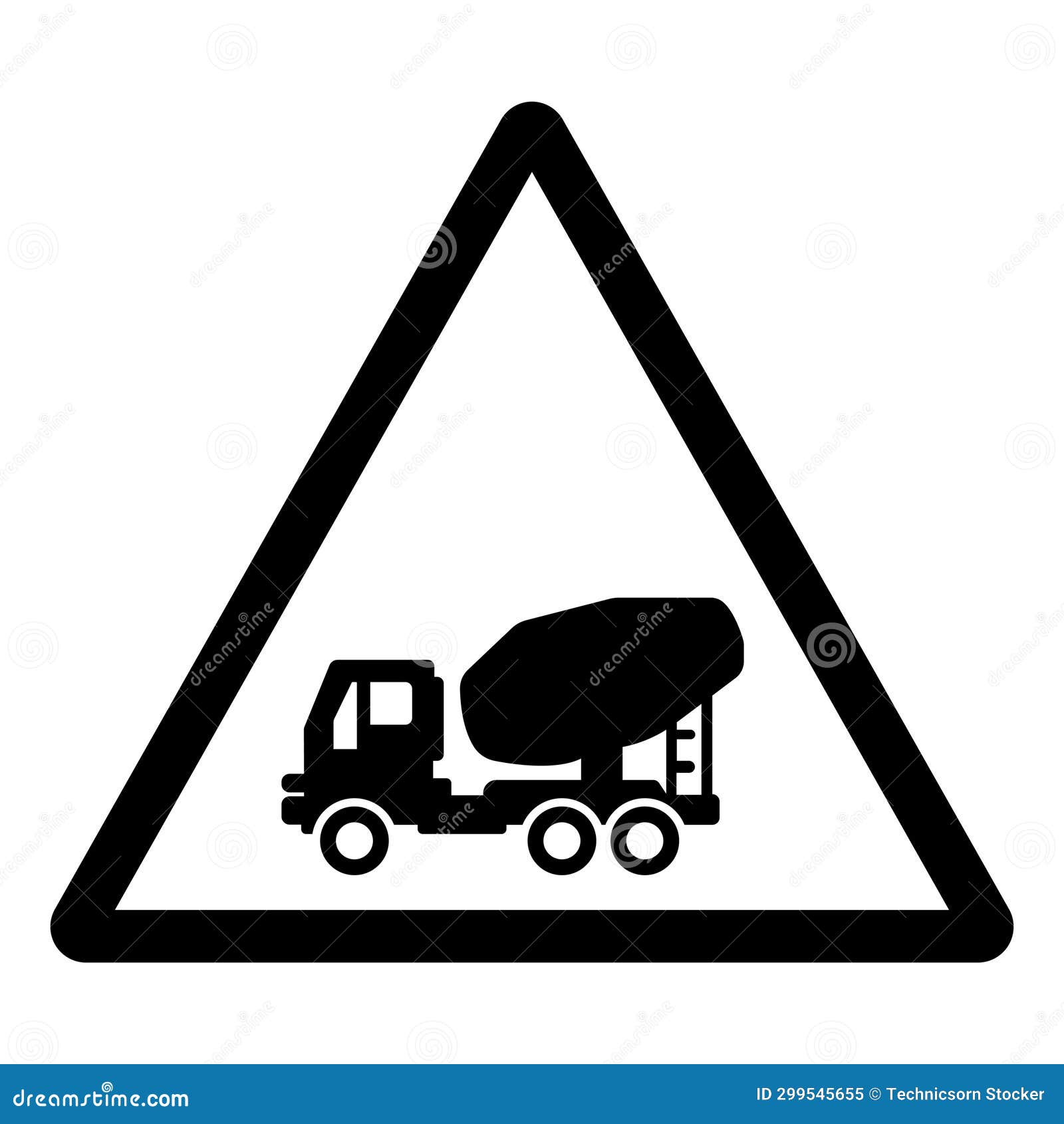 Concrete Mixer Truck Symbol Sign,Vector Illustration, Isolate on White ...