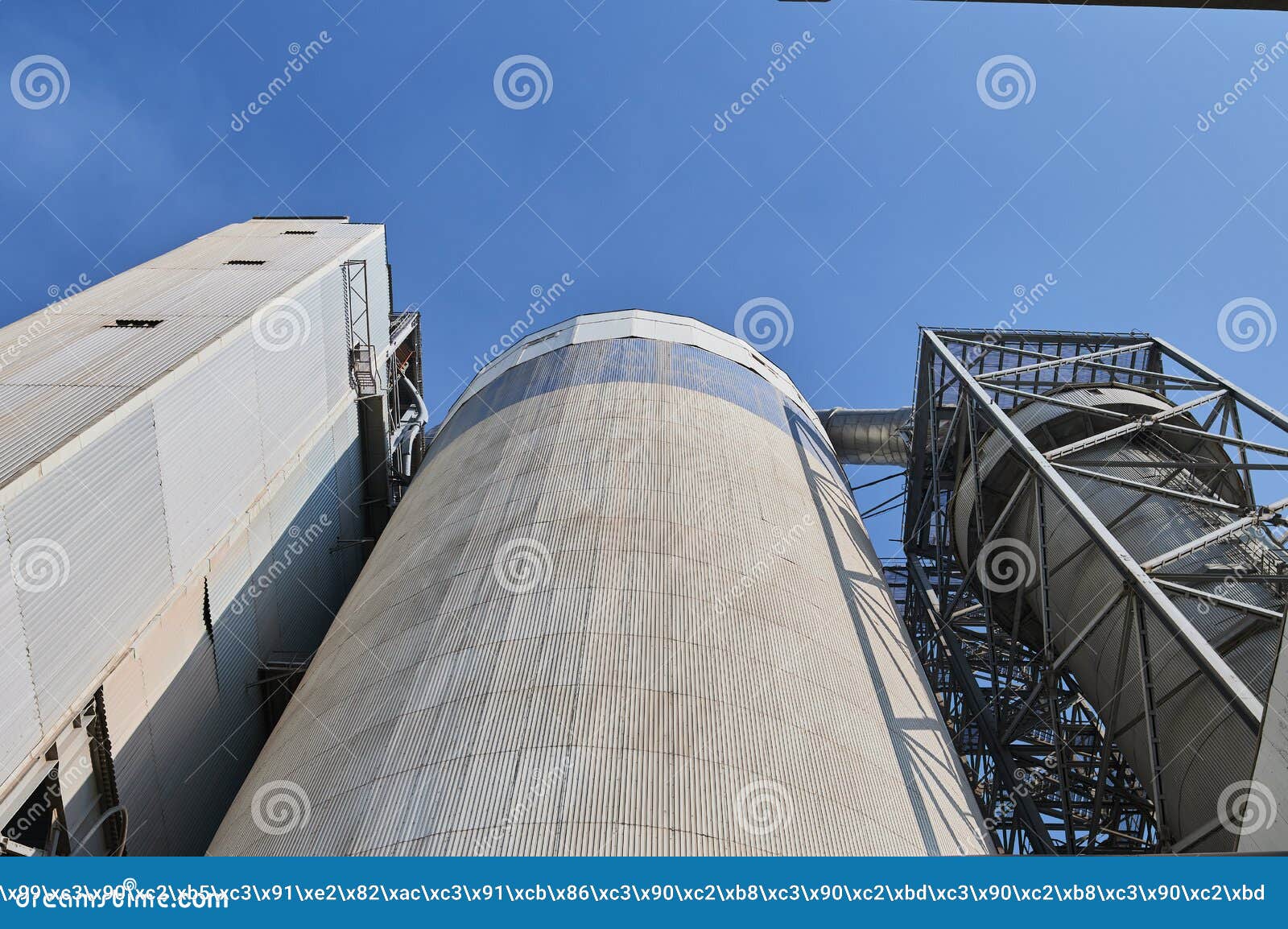 Concrete Mixing Tower. Concept of on-site Construction Facility. Stock ...