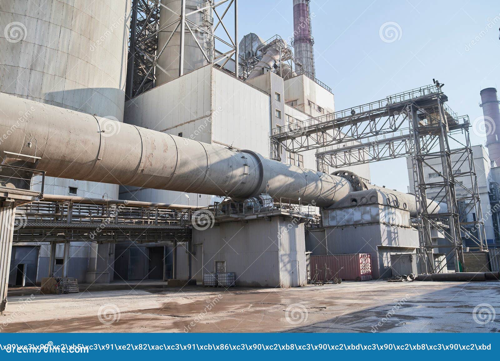 Concrete Mixing Tower. Concept of on-site Construction Facility. Stock ...