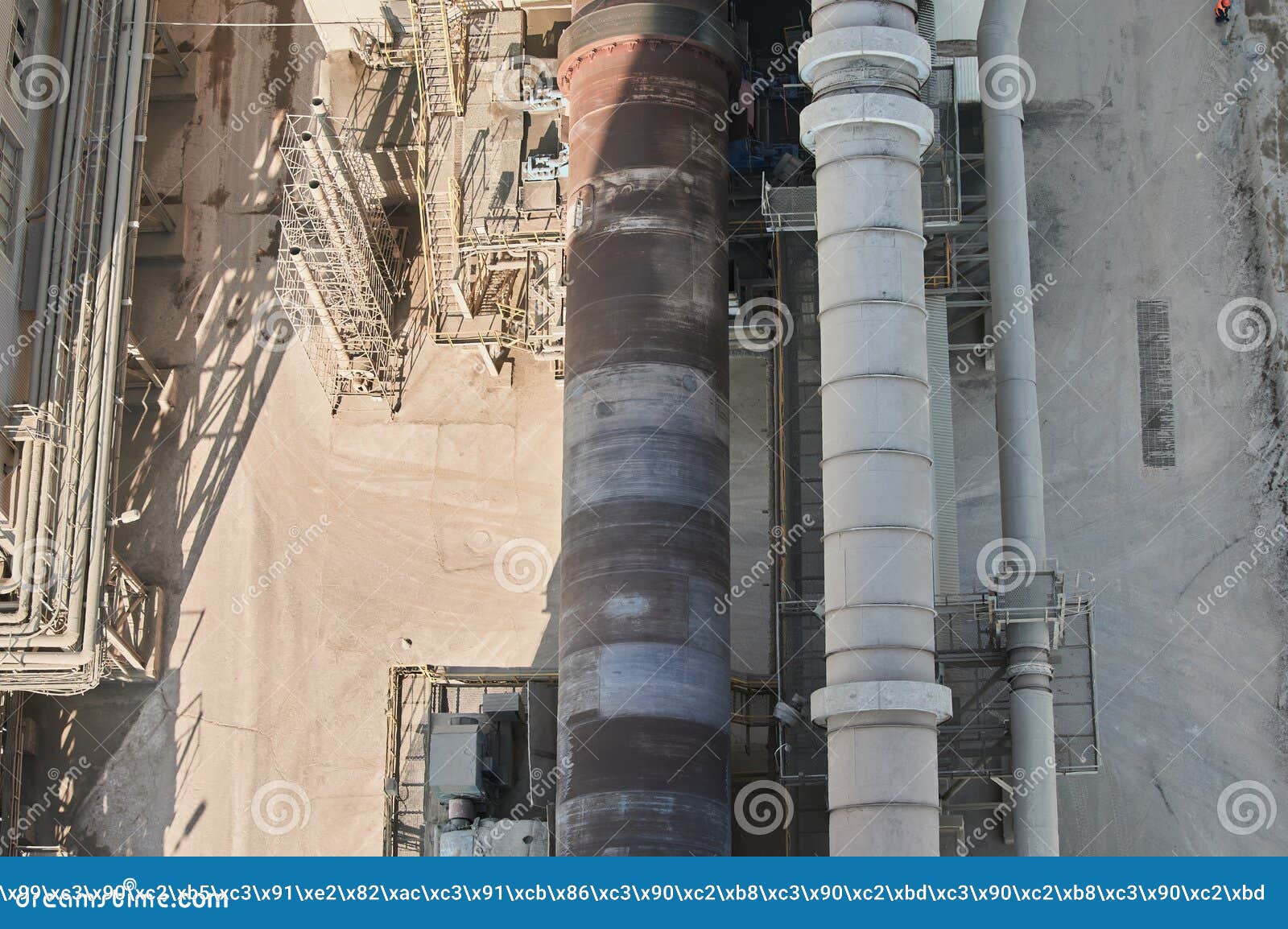 Concrete Mixing Tower. Concept of on-site Construction Facility. Stock ...