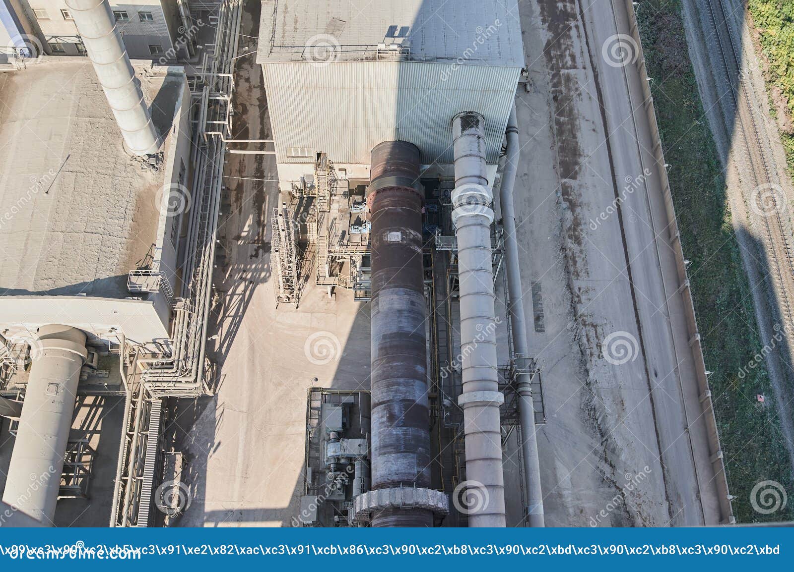 Concrete Mixing Tower. Concept of on-site Construction Facility. Stock ...