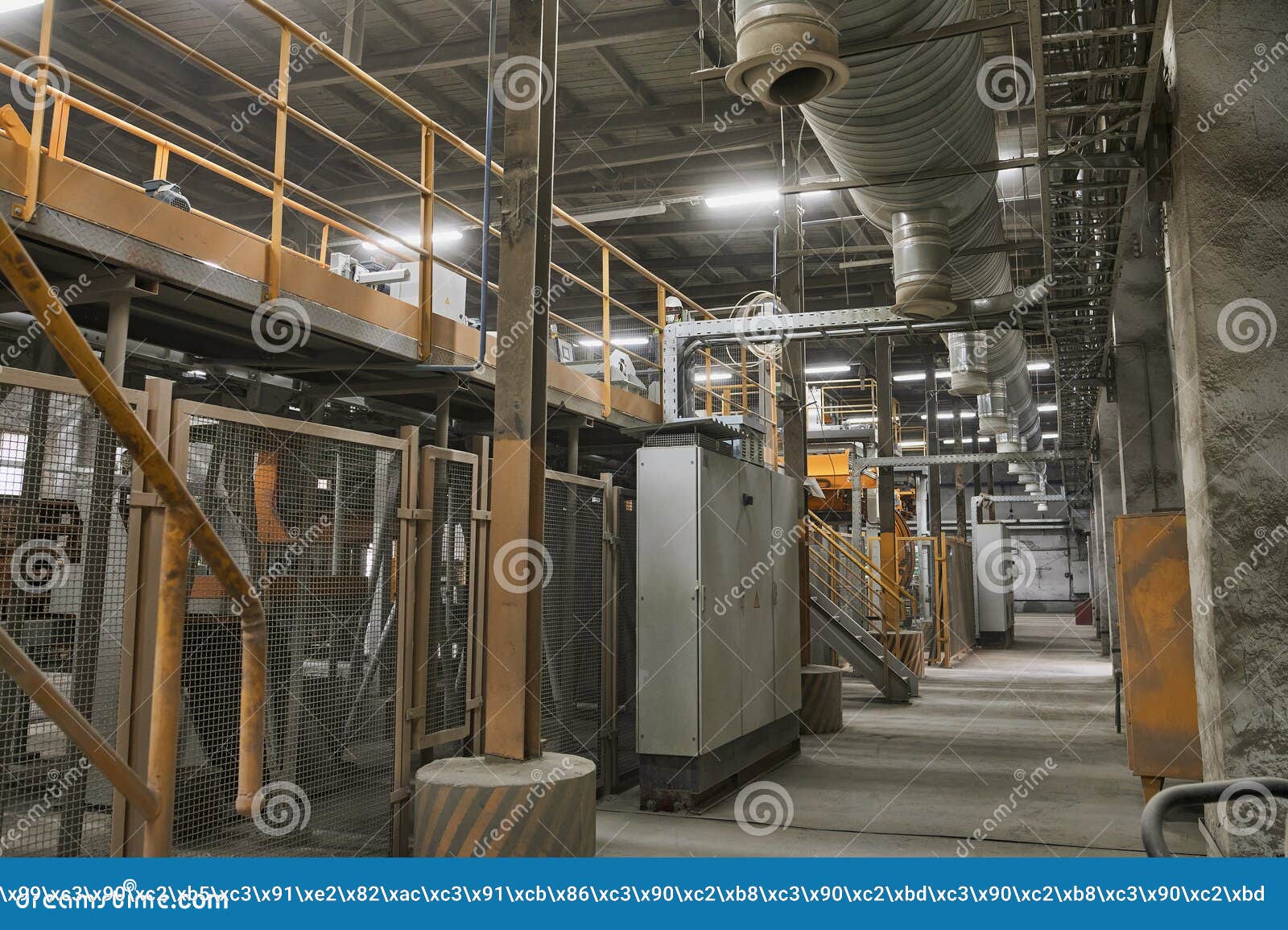 Concrete Mixing Tower. Concept of on-site Construction Facility. Stock ...