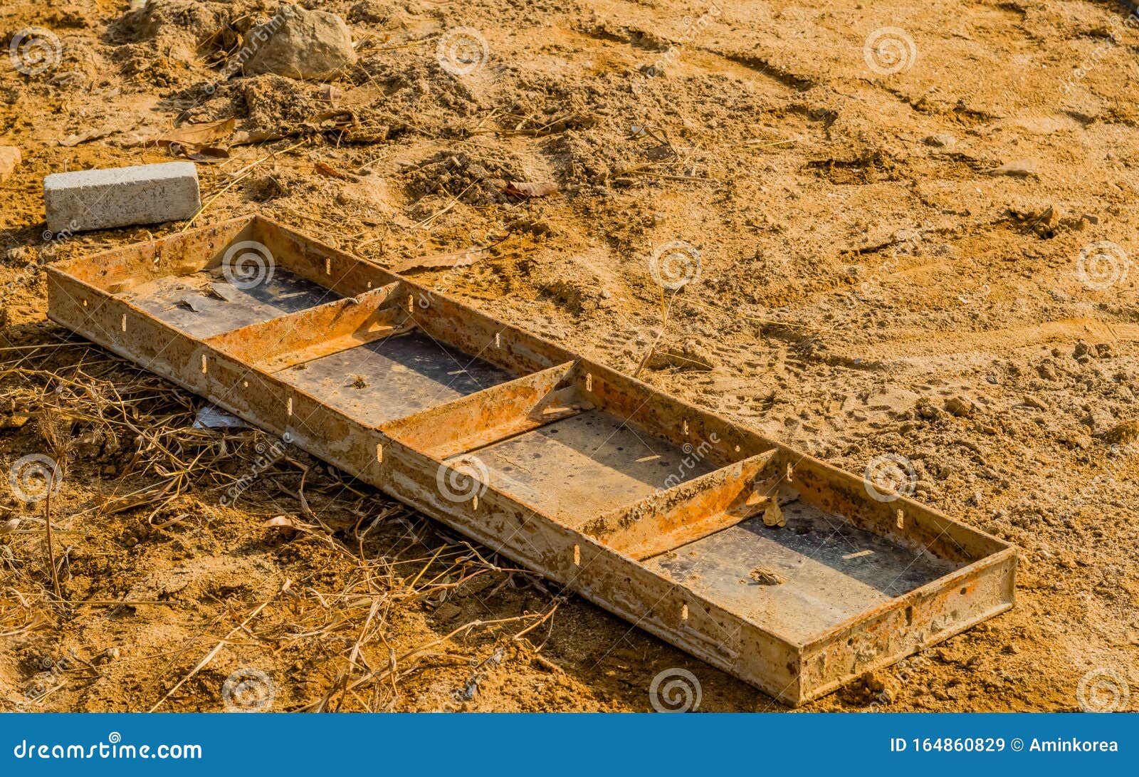 Concrete mold on ground stock image. Image of asia, frame - 164860829