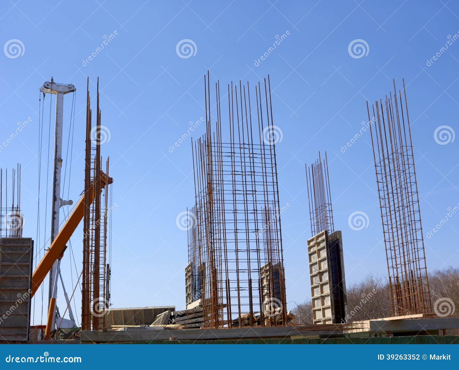 Concrete Monolithic Frame of New Building Stock Photo - Image of ...