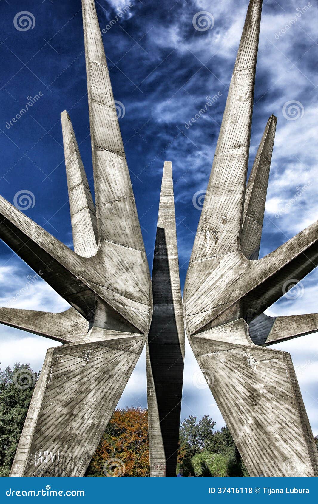 Concrete monument Kosmaj editorial stock photo. Image of historical ...