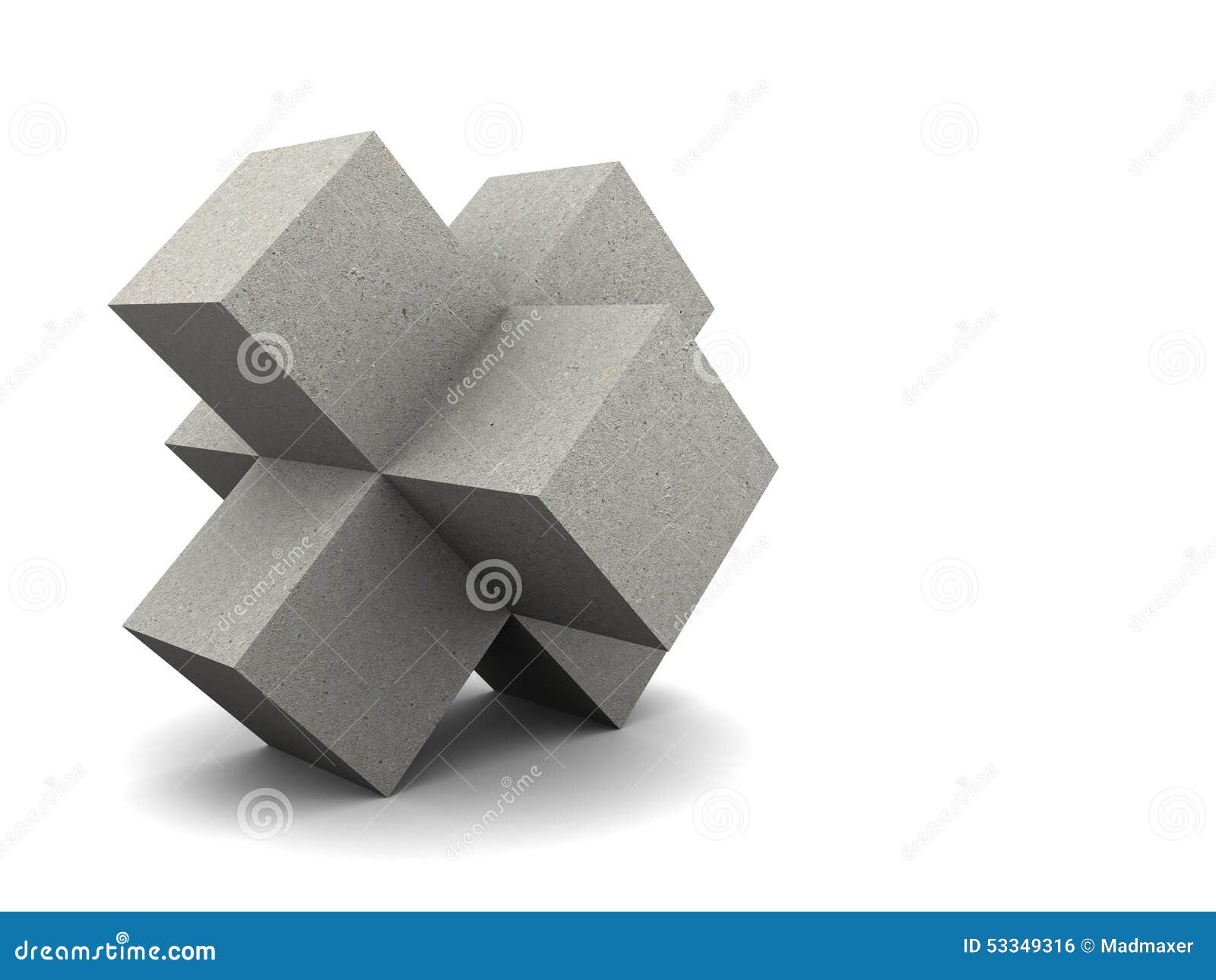 Concrete object stock illustration. Illustration of solid - 53349316