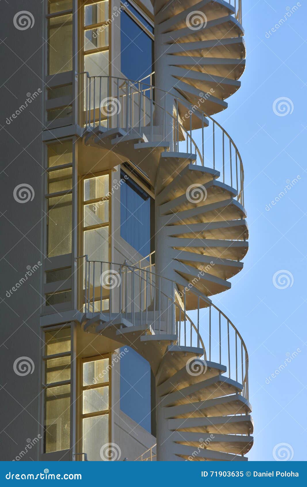 Concrete Outside Winding Stairs Stock Image - Image of winding, connect ...