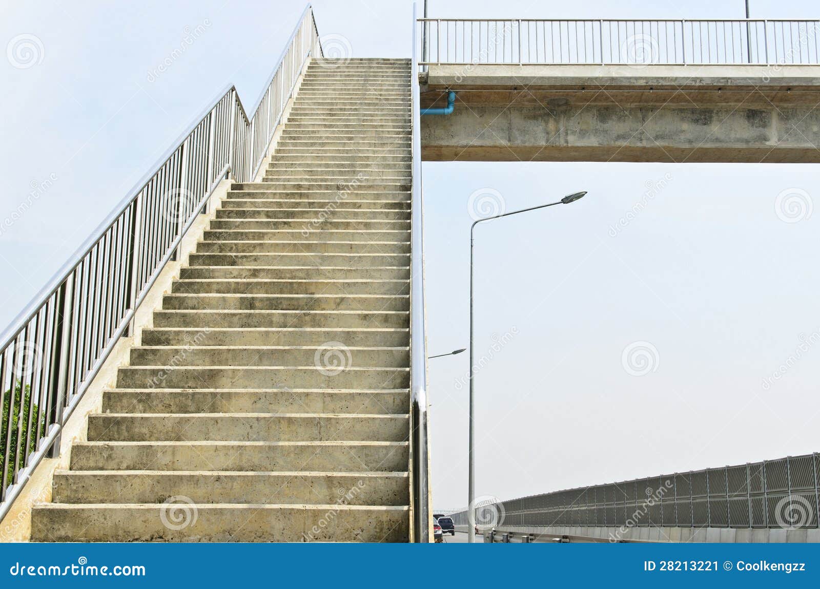 Concrete overpass stock image. Image of rail, stairs - 28213221