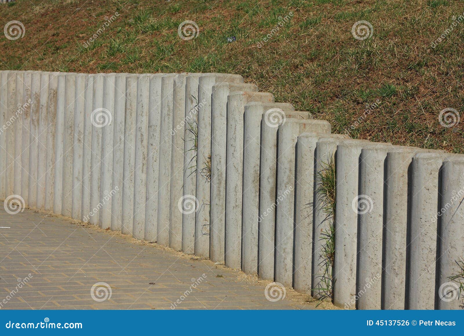 Concrete palisade stock photo. Image of material, engineering - 45137526
