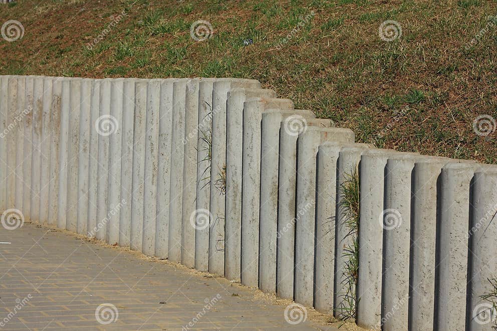 Concrete palisade stock photo. Image of material, engineering - 45137526