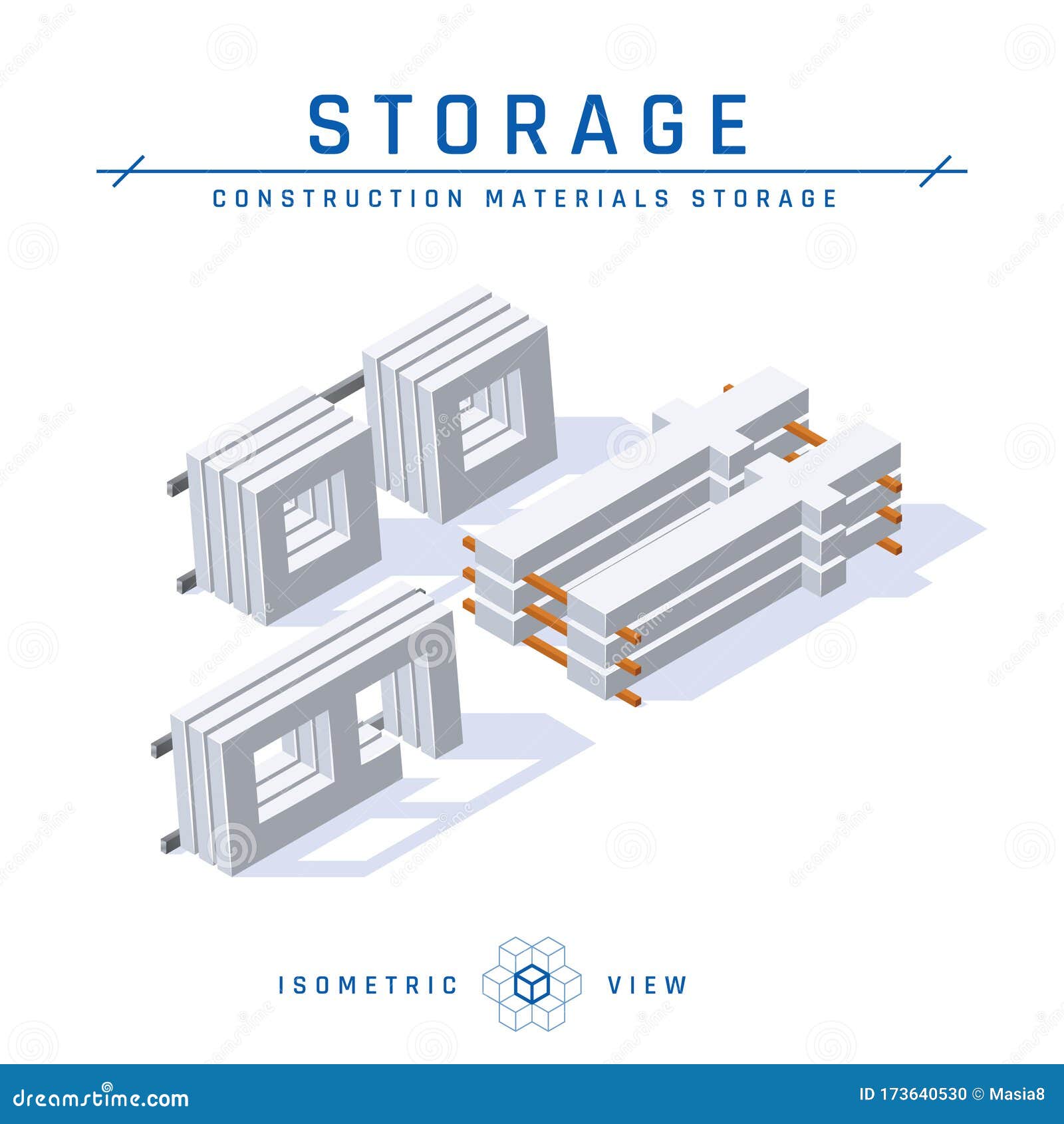 Stack Of Precast Reinforced Concrete Slabs Icon Cartoon Vector ...