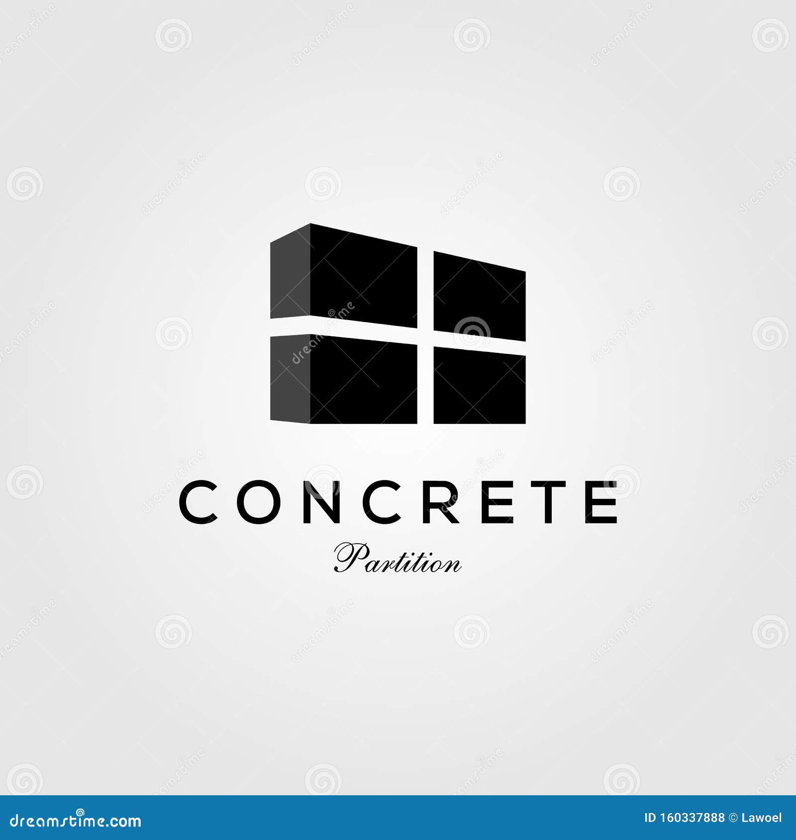 Concrete Partition Exposed Wall Panel Logo Vector Icon Illustration ...