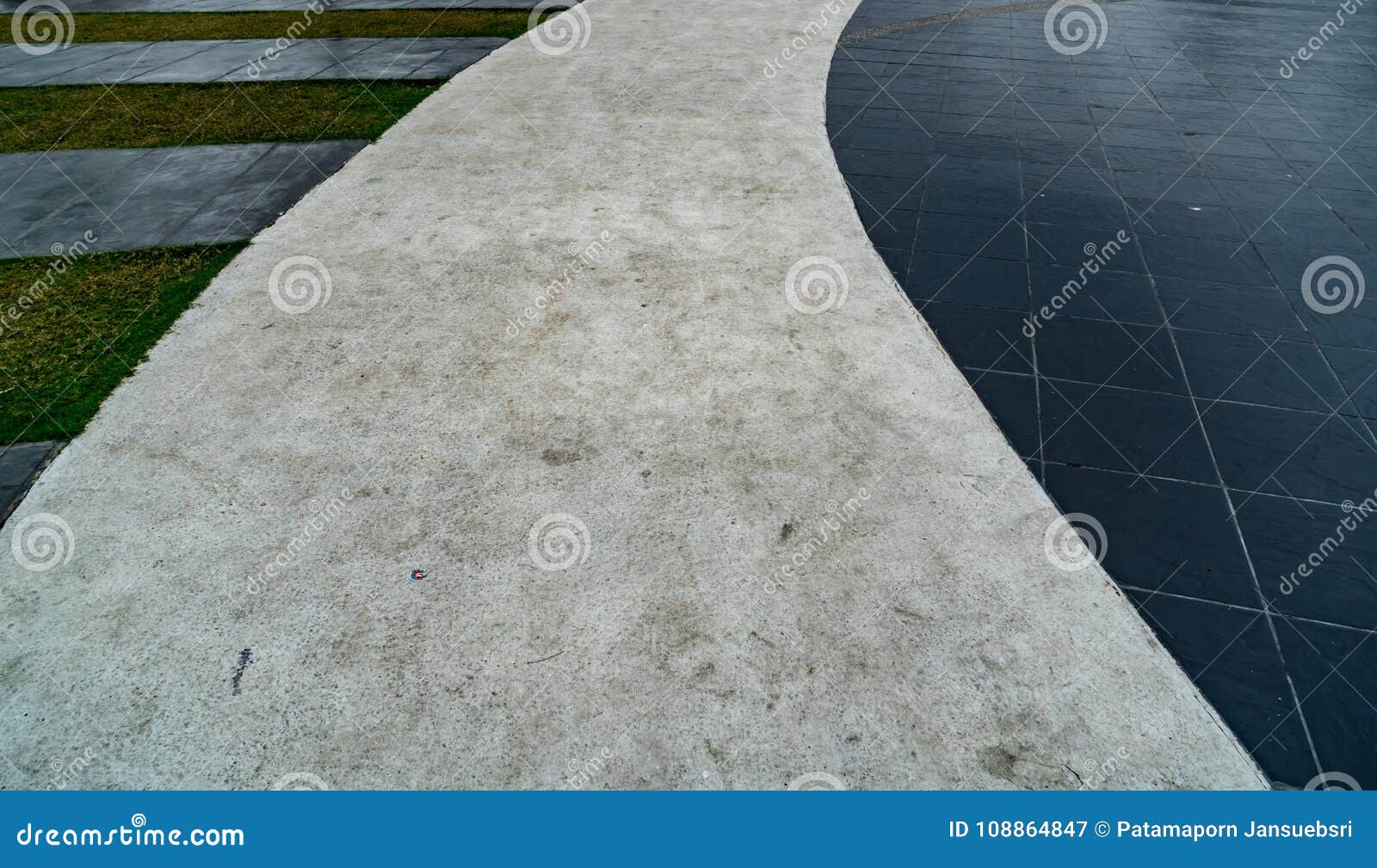 Concrete Pathway in the Park Stock Image - Image of walk, footpath ...