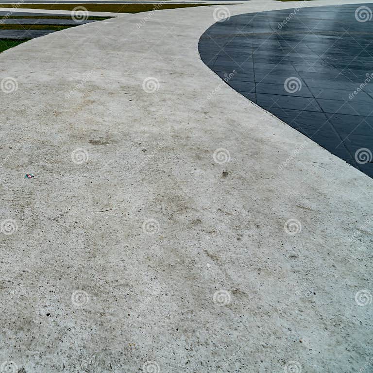 Concrete Pathway in the Park Stock Photo - Image of walkway, pathway ...