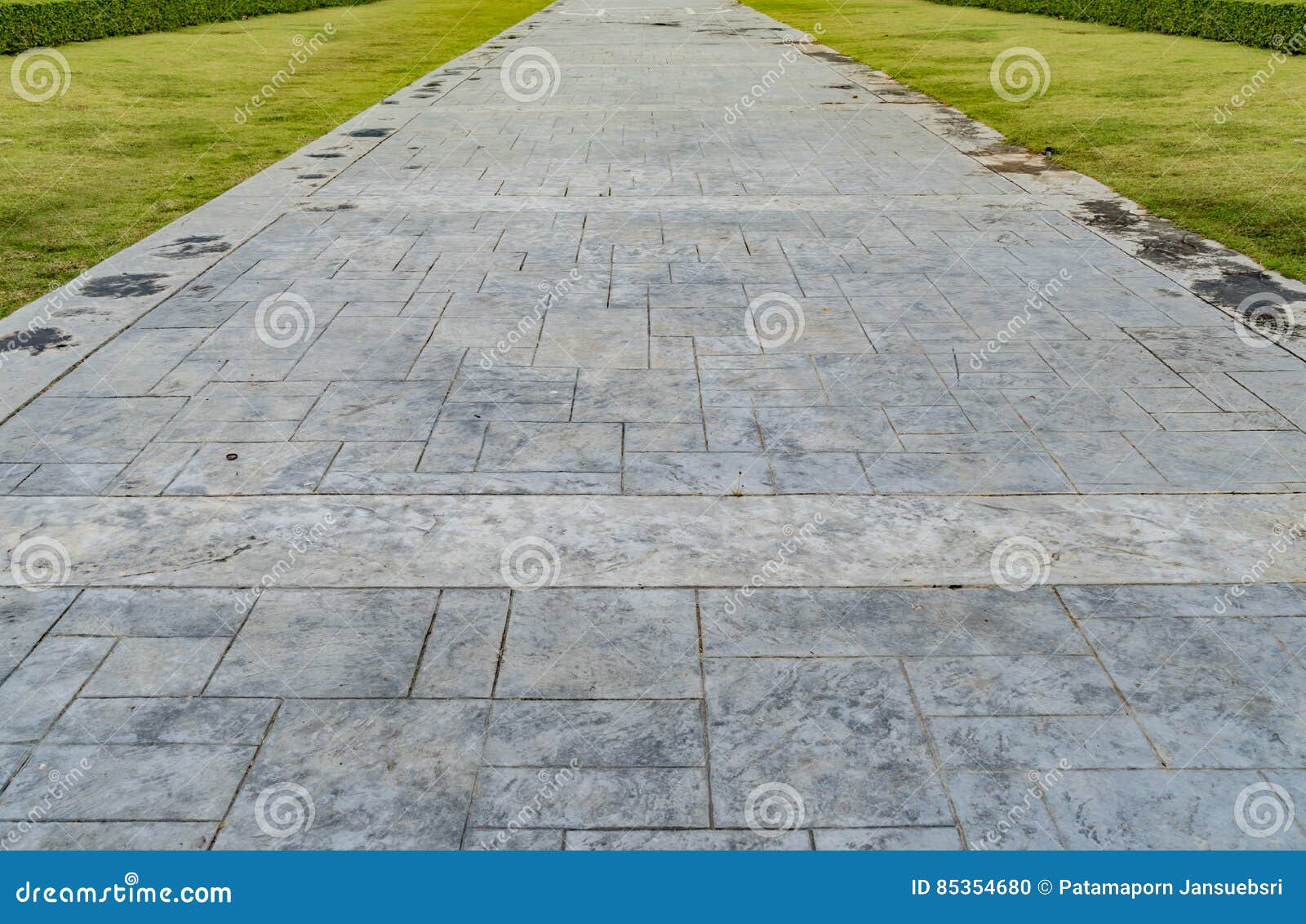 Concrete Pathway in the Park Stock Photo - Image of garden, beautiful ...