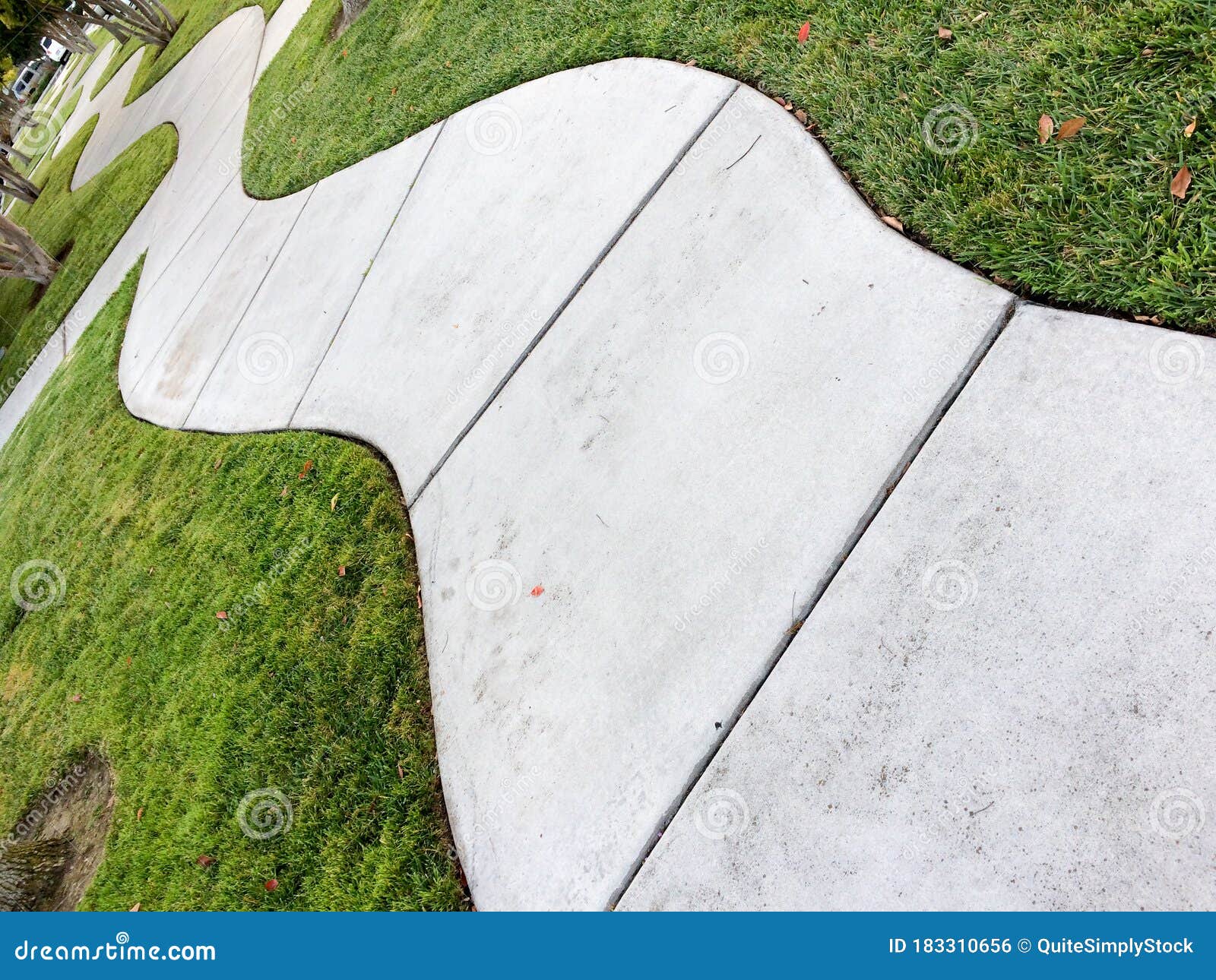 Concrete Pathway Walkway of Life Path Stock Photo - Image of grass ...
