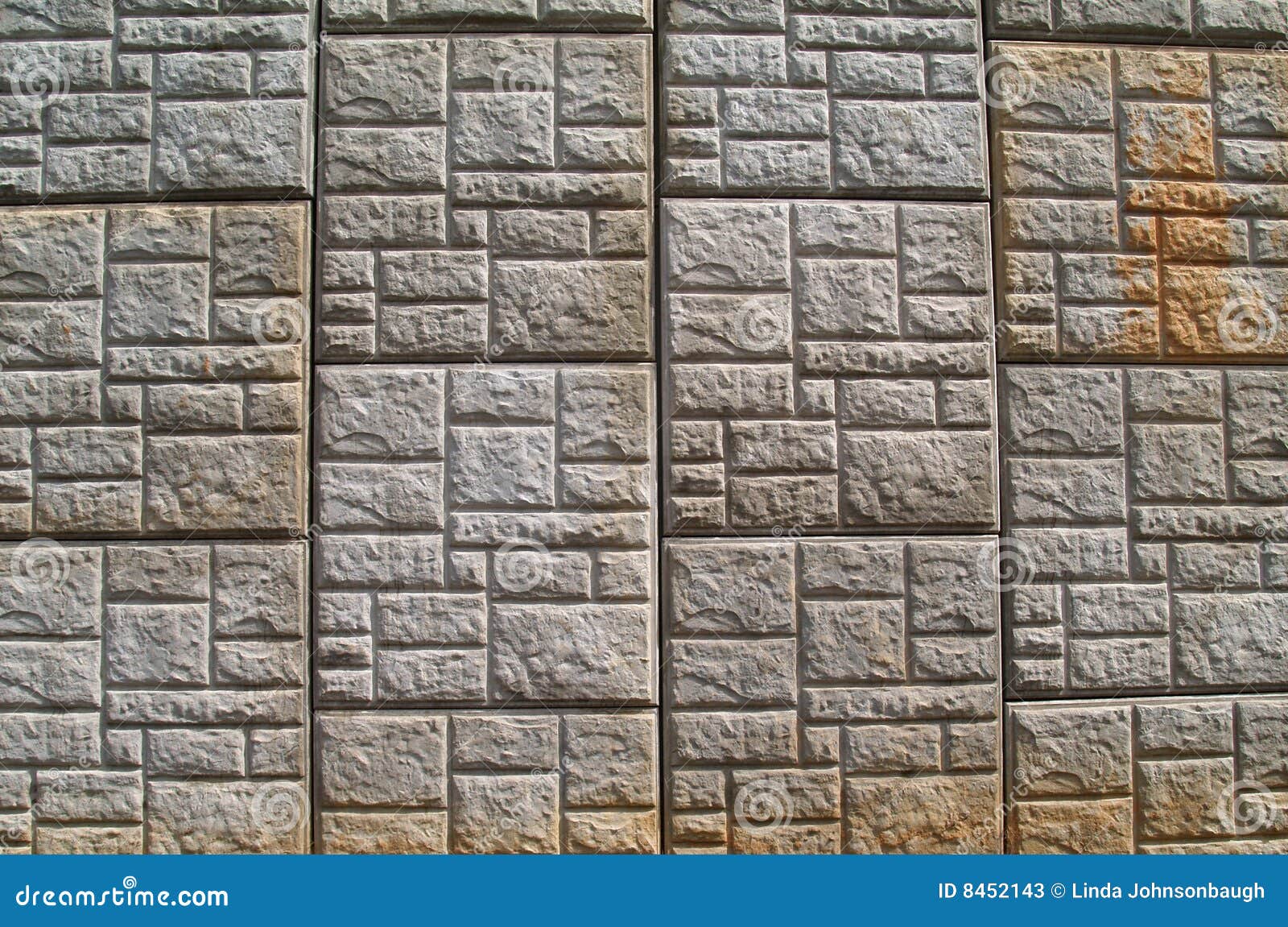 Concrete Patterned Retaining Wall Along a Highway Stock Image - Image ...