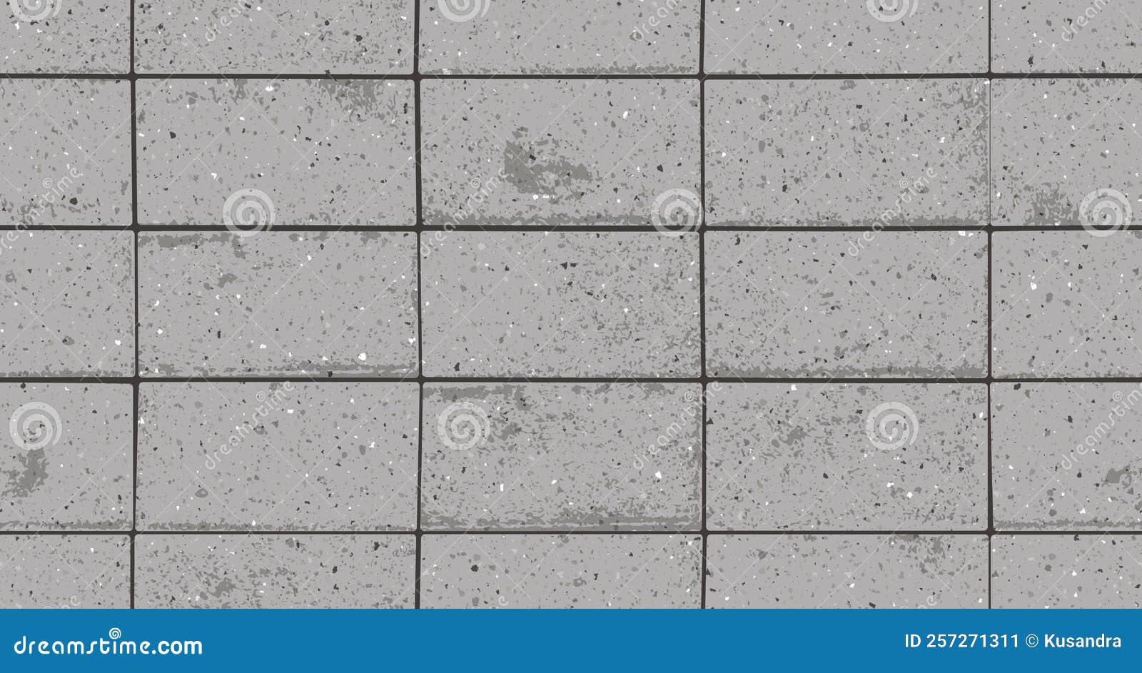 Concrete Pavement with Textured Bricks Seamless Pattern Stock Vector ...