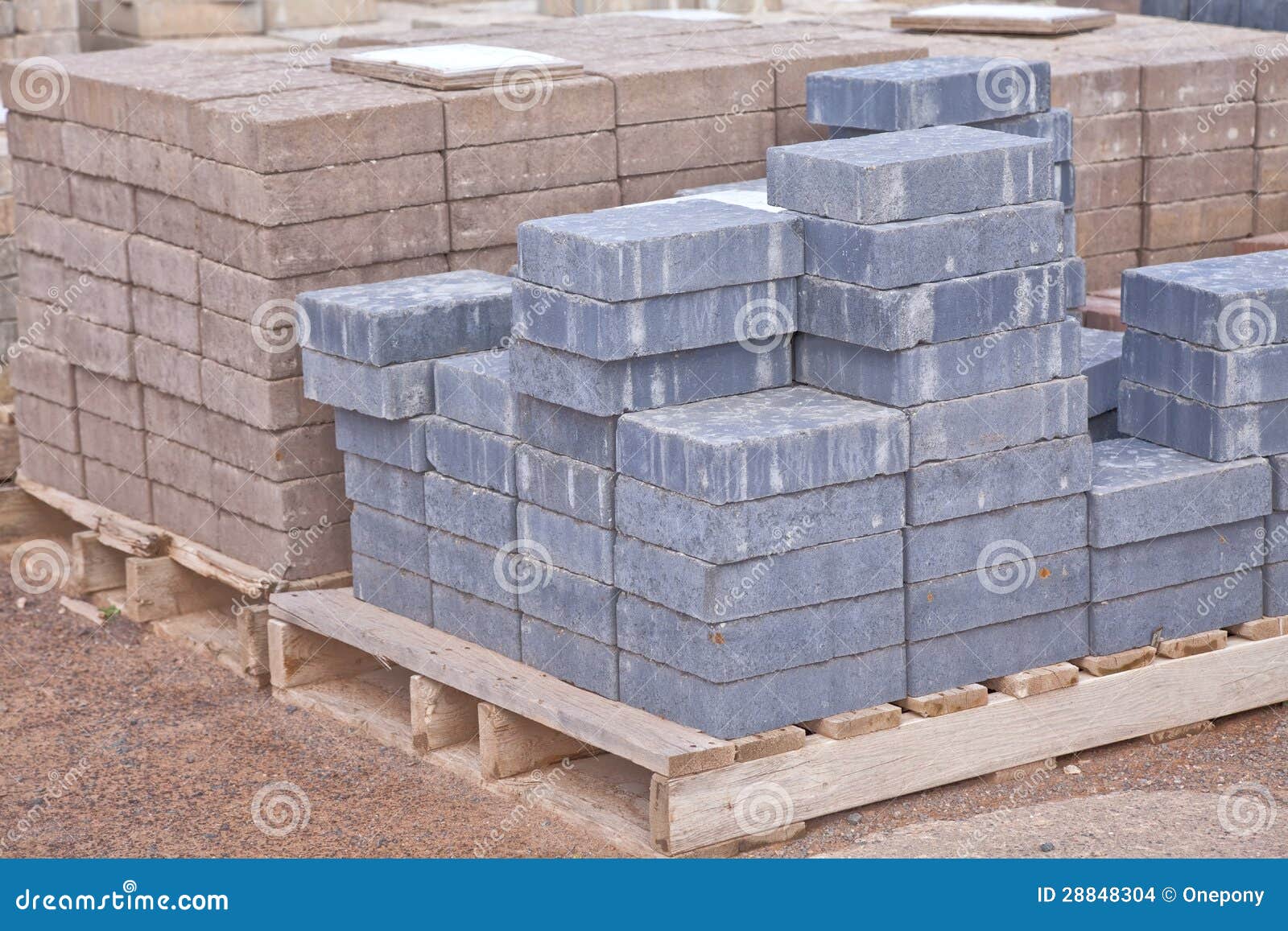 Concrete pavers stock photo. Image of paving, blocks - 28848304