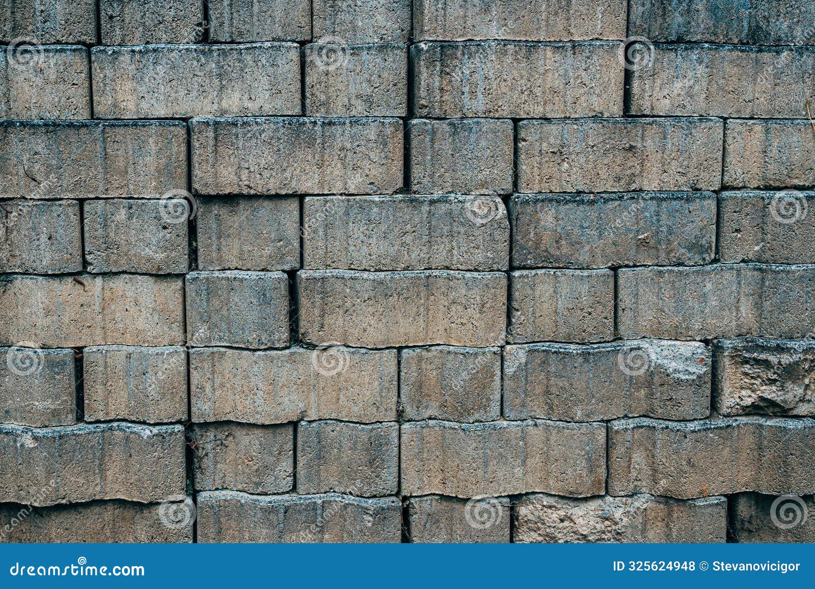 Concrete Paving Blocks Stacked on Construction Site Stock Photo - Image ...