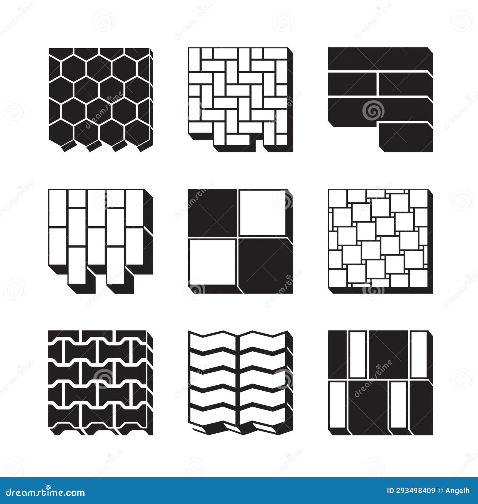 Concrete Paving Blocks Cartoon Vector | CartoonDealer.com #293498409