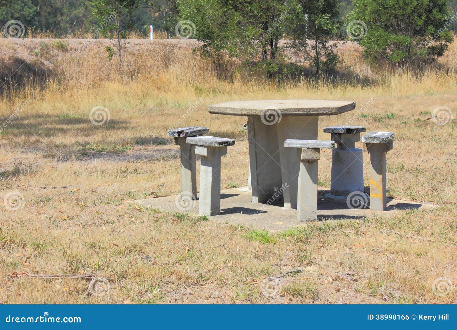 Concrete Picnic Table And Seats Stock Photography | CartoonDealer.com ...