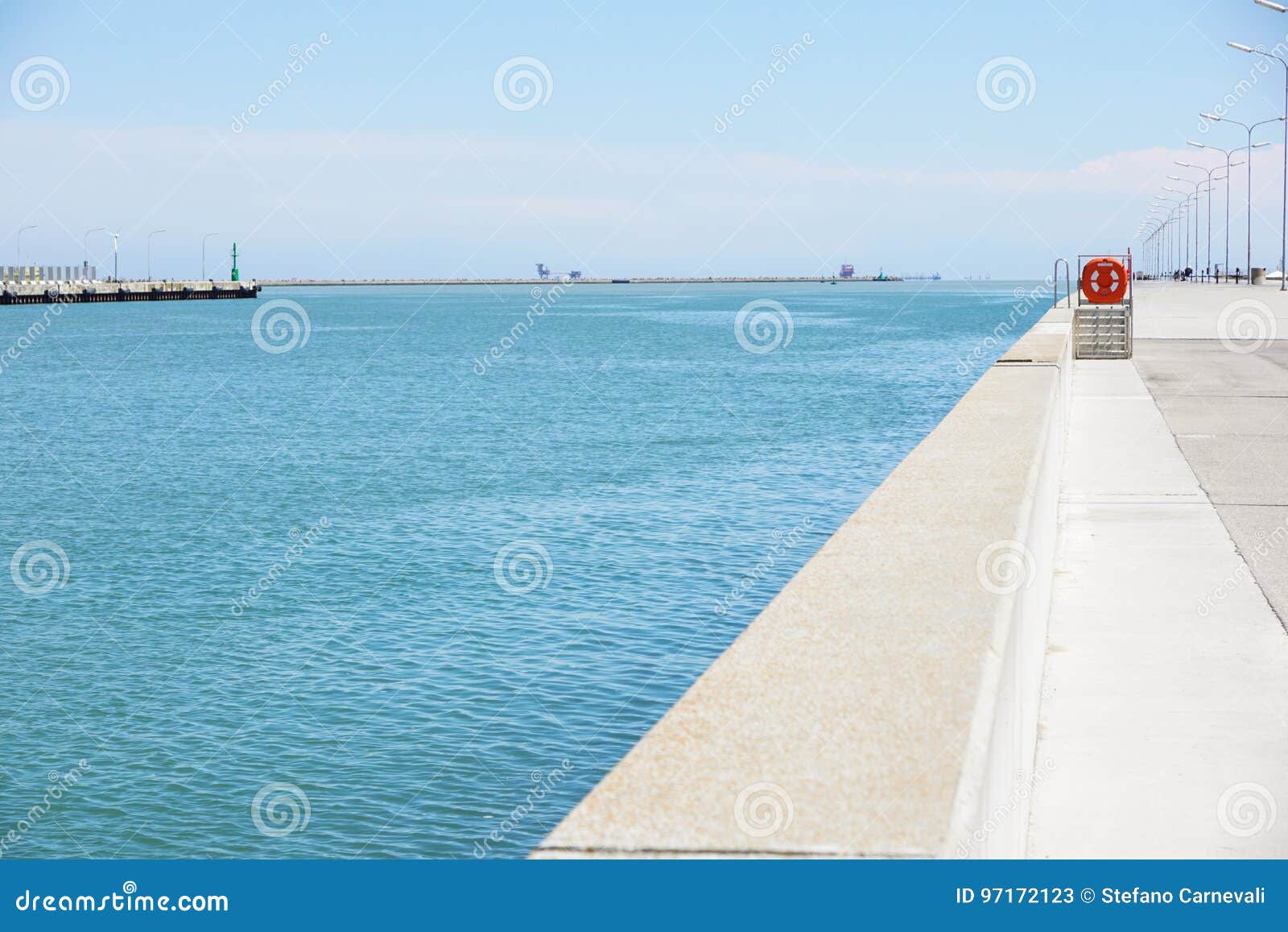 Concrete Pier Like Quay with Mooring Sides Stock Image - Image of dock ...