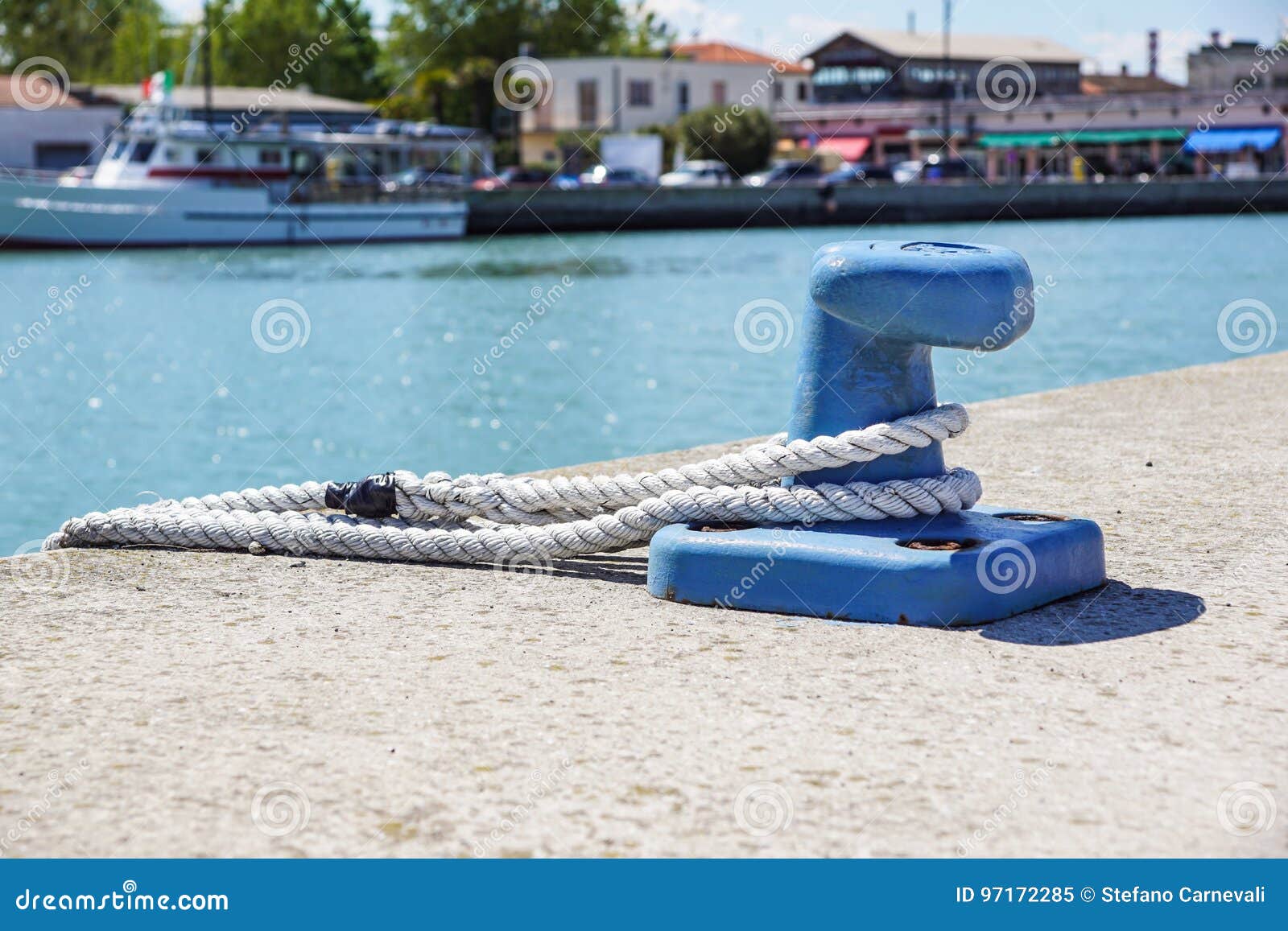 Concrete Pier Like Quay with Mooring Sides Stock Image - Image of wharf ...