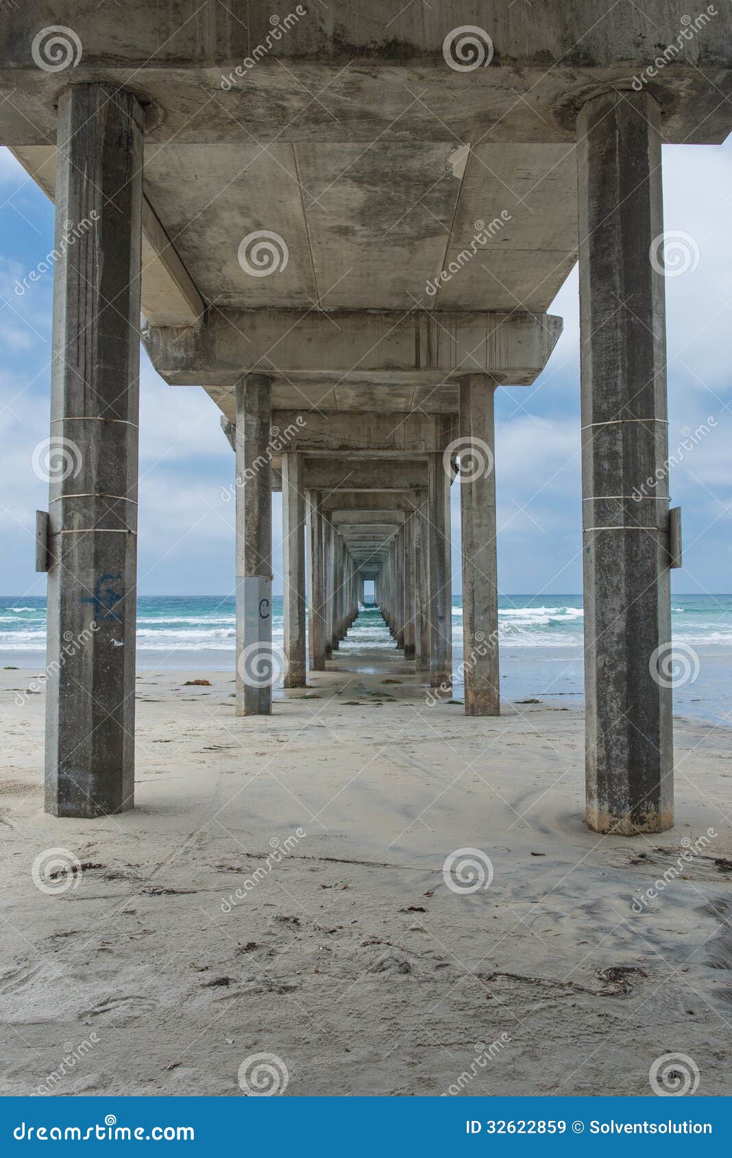 Concrete Pier stock image. Image of oceanography, waves - 32622859