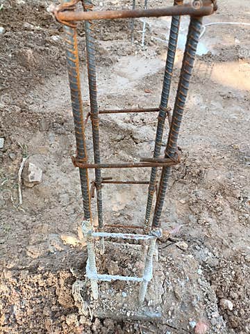 Concrete column structure stock image. Image of construction - 280467591