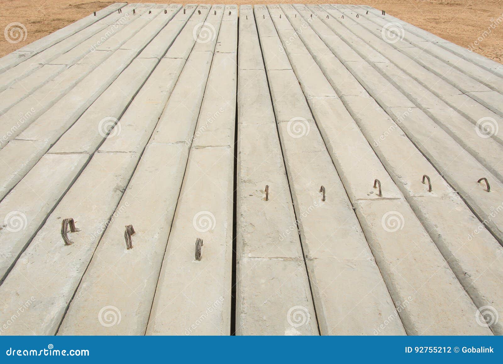 Concrete pile stock photo. Image of material, reinforcement - 92755212