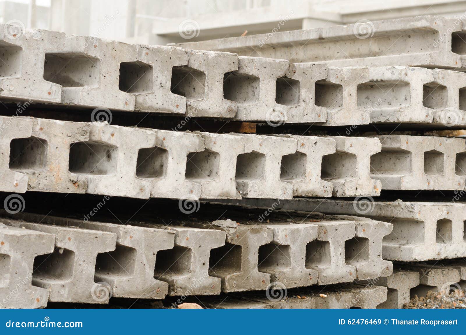 Concrete piling. stock image. Image of building, cement - 62476469