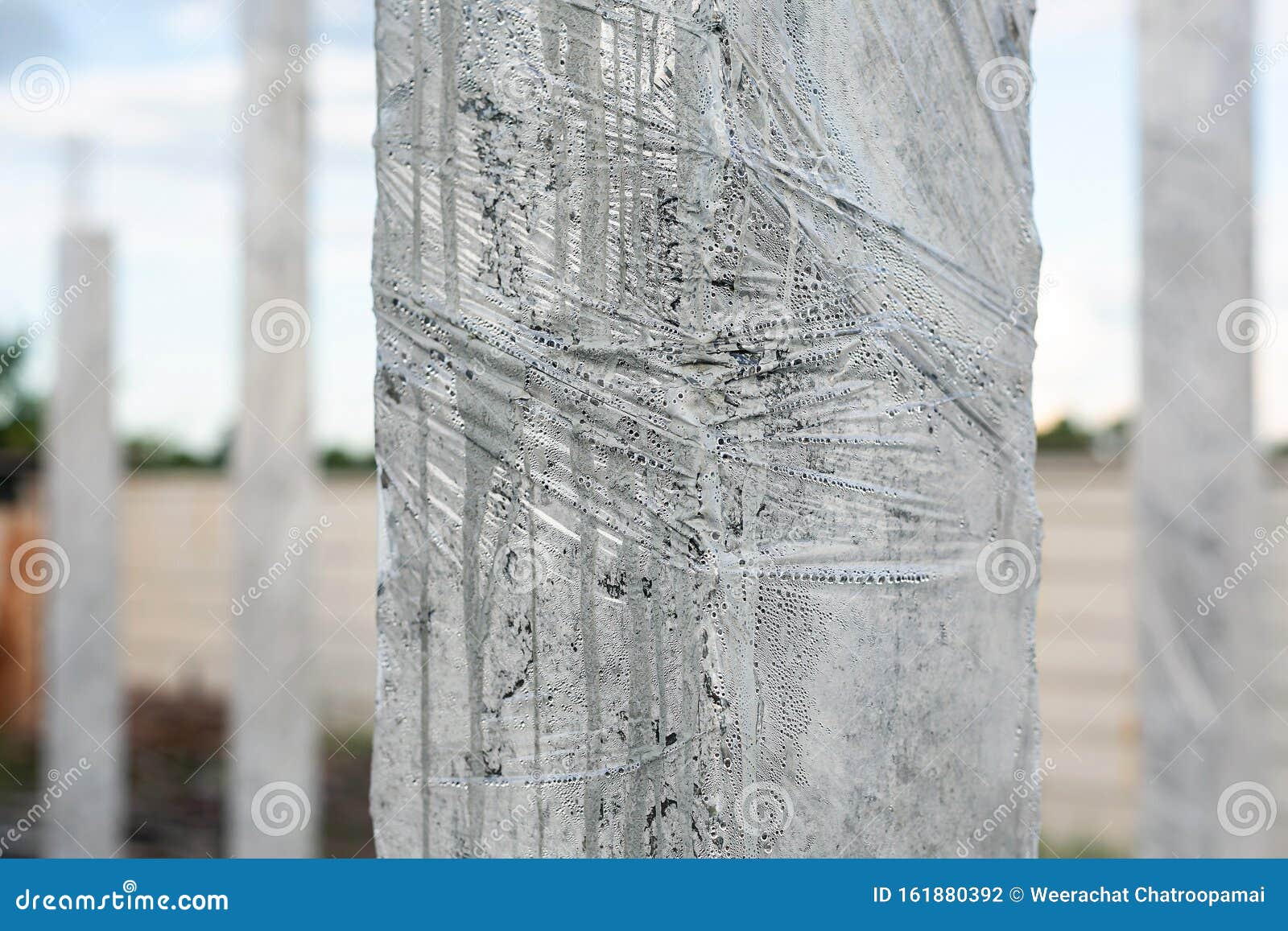 Concrete Pillar Mold for House Construction Building Stock Photo ...