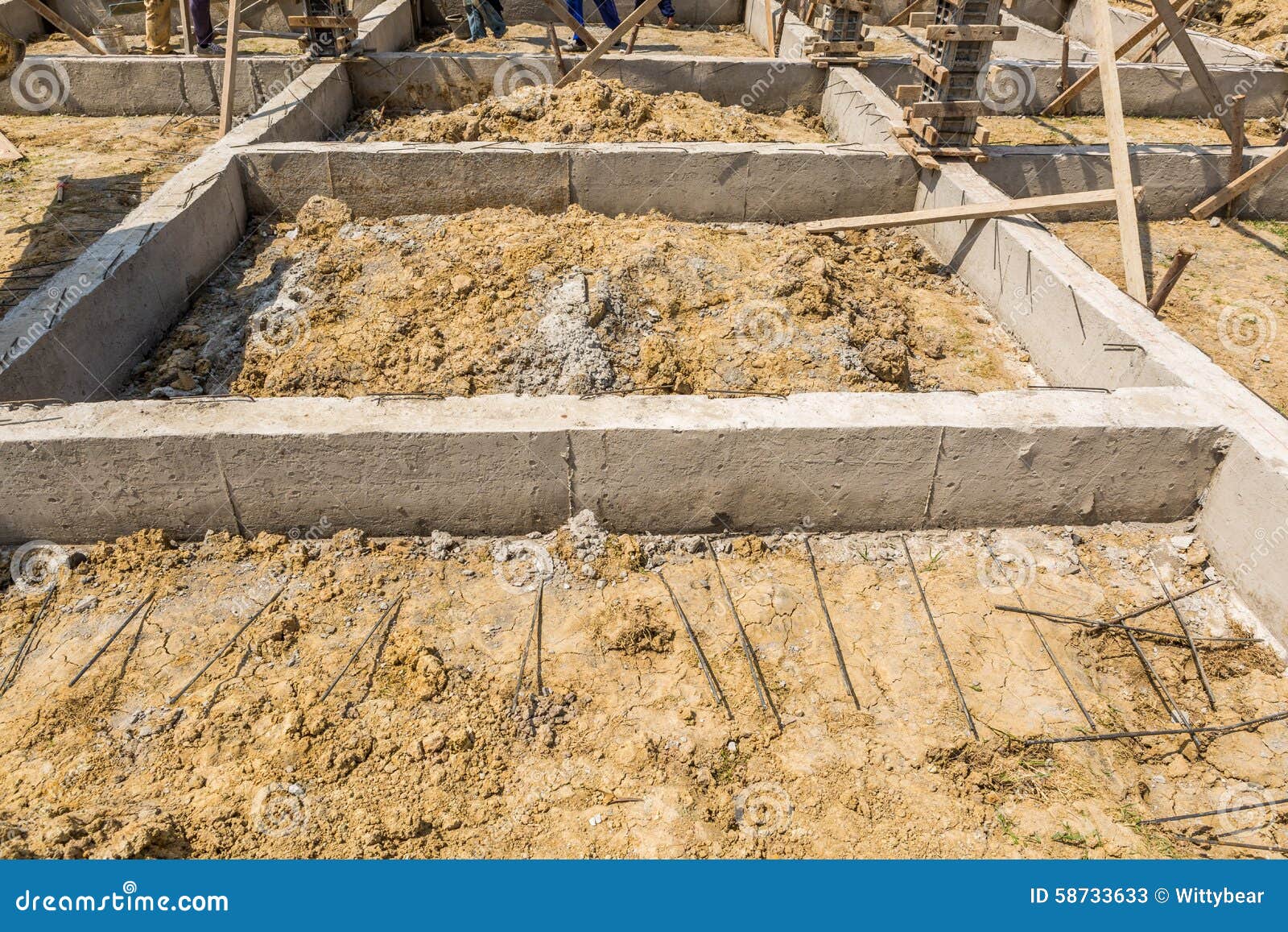 Concrete Pillar Mold for House Construction Stock Image - Image of ...