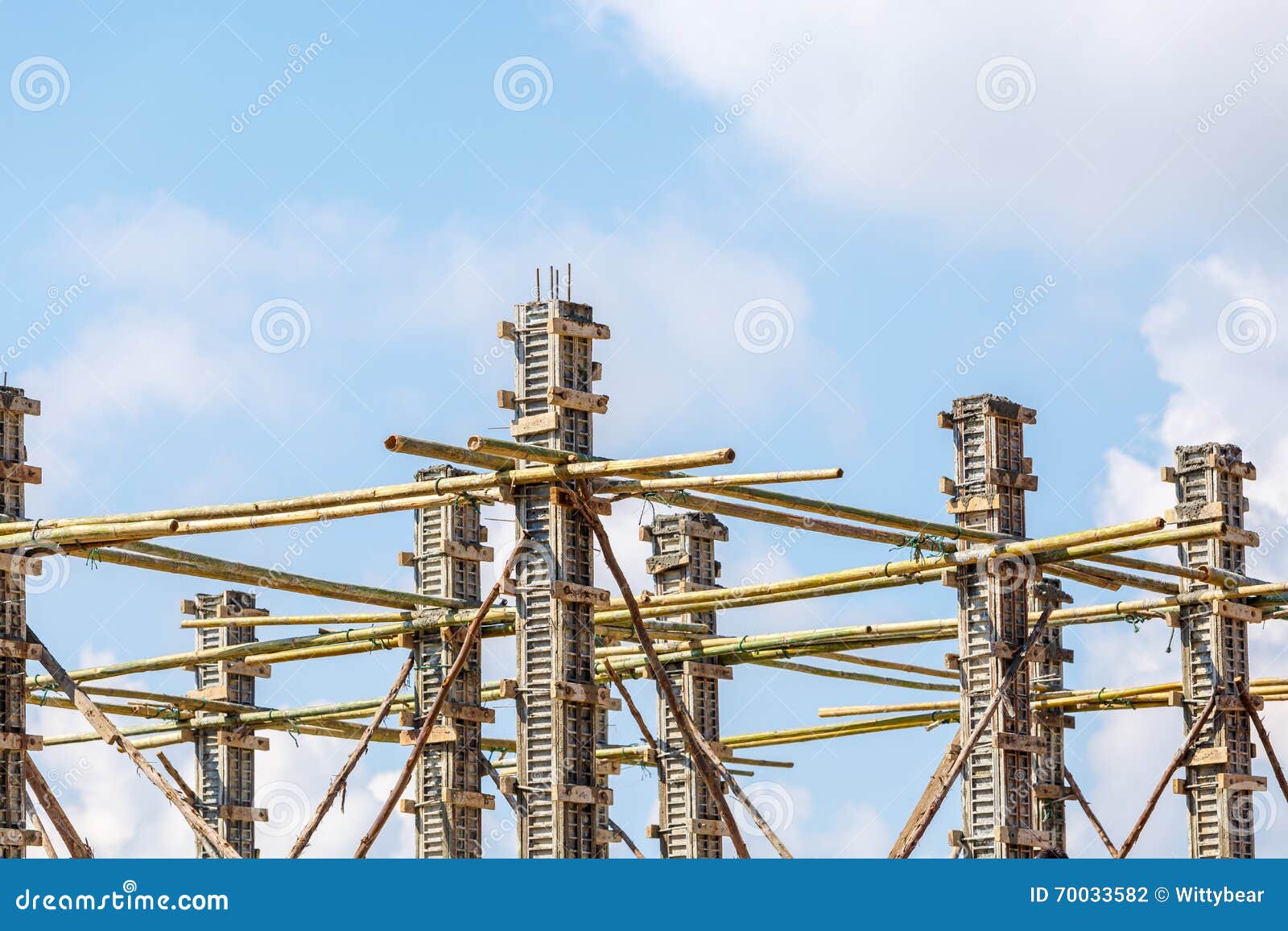 Concrete Pillar Mold for House Construction Stock Photo - Image of ...