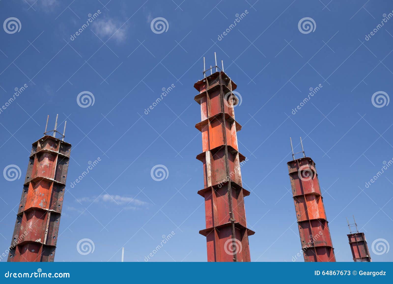 Concrete Pillar Mold for House Construction Stock Image - Image of ...