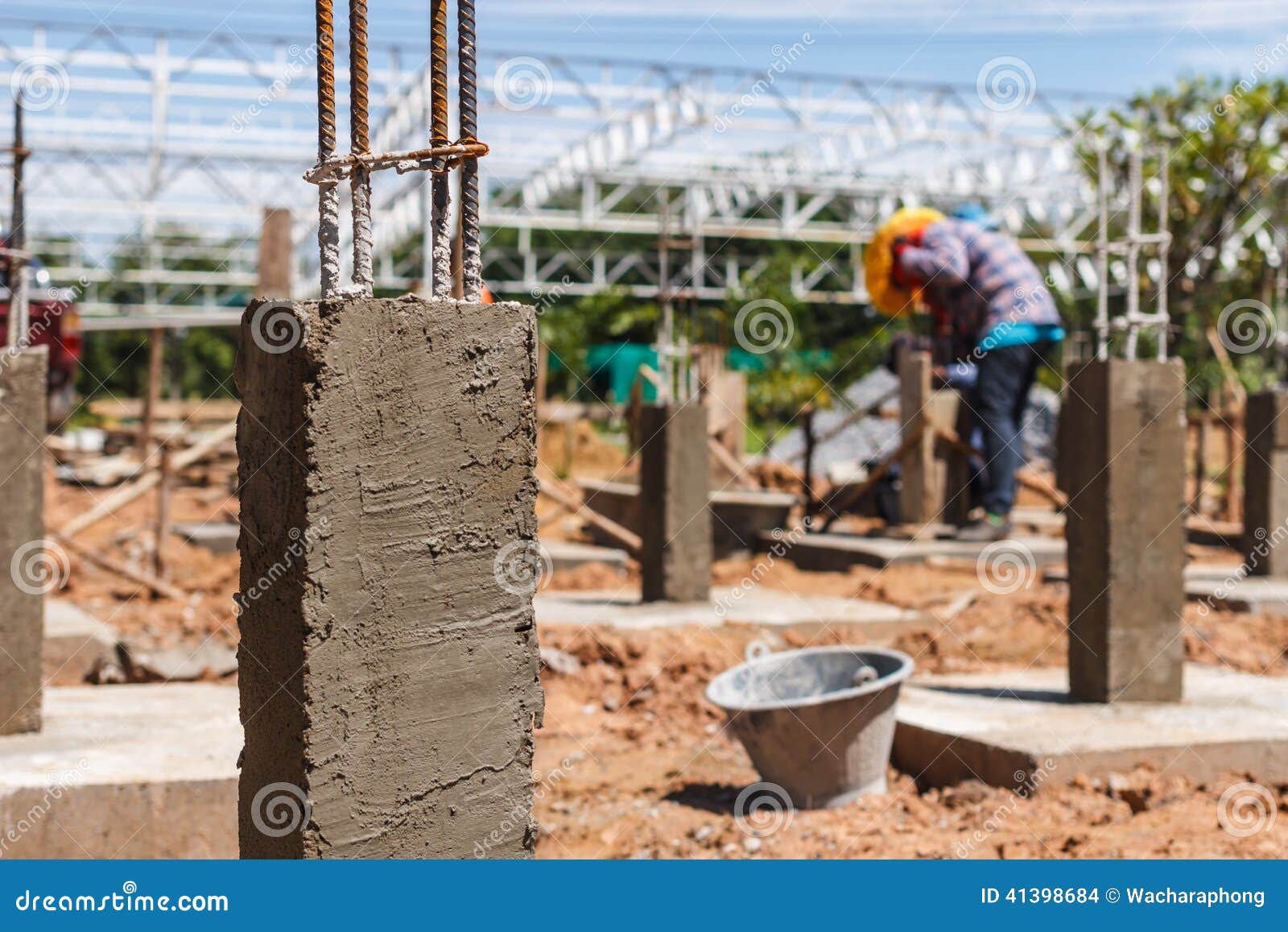 Concrete pillar stock photo. Image of home, concrete - 41398684